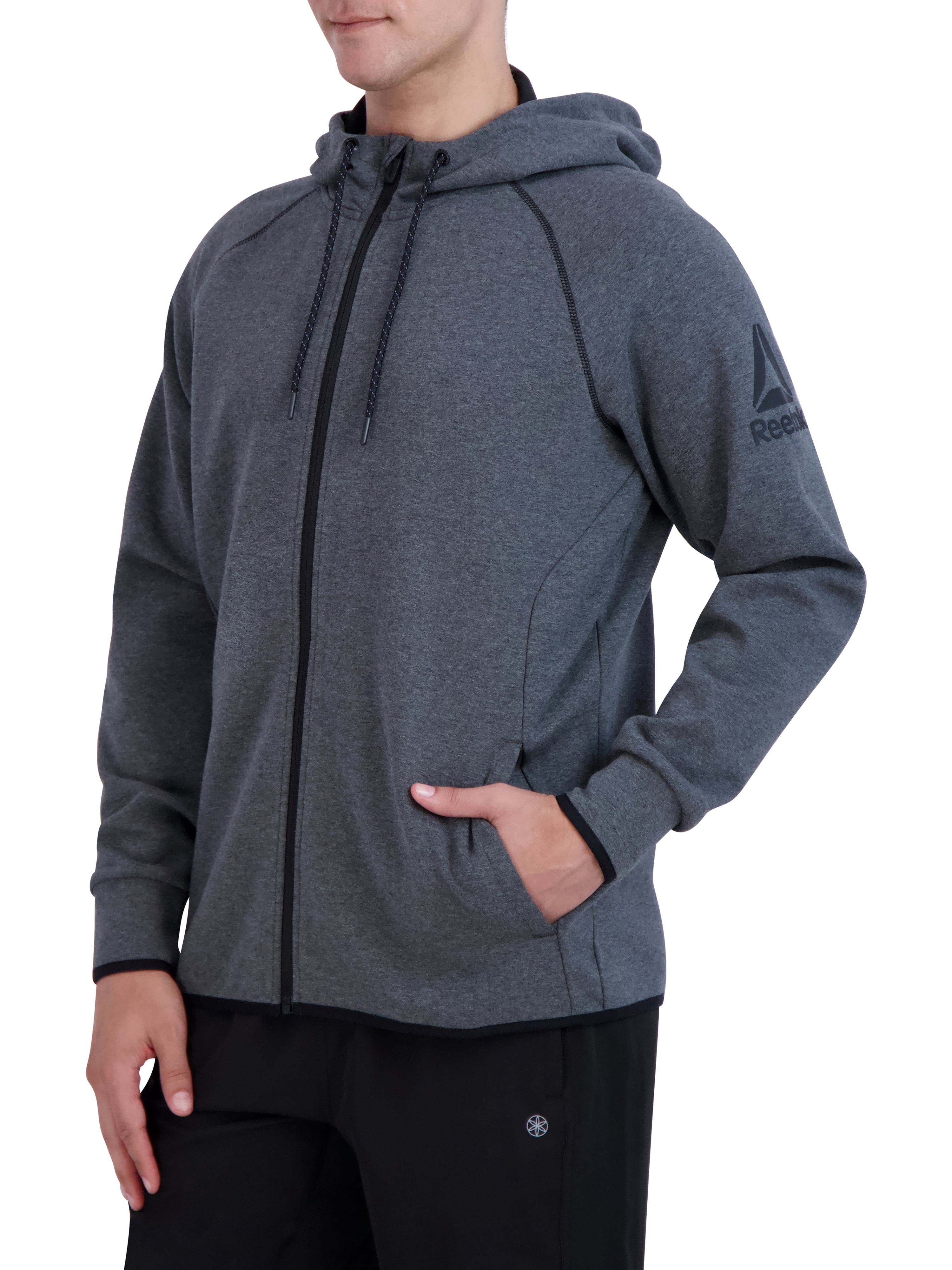 Reebok Men's Lightweight Warm Hoodie Jacket with Zip Pockets - Walmart.com