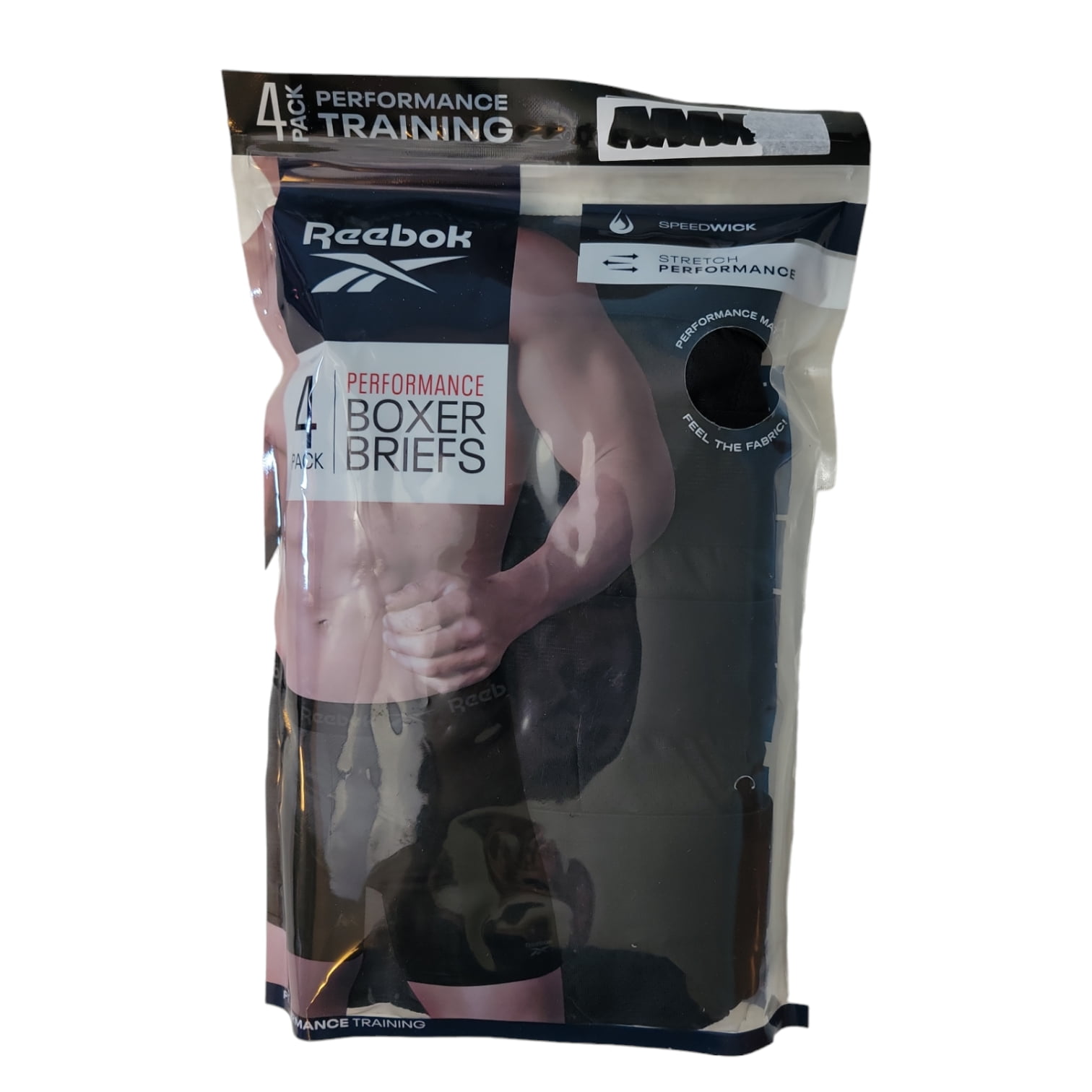 Reebok Men's Boxer Briefs - 4 Pack 6'' Inseam Stretch Performance ...