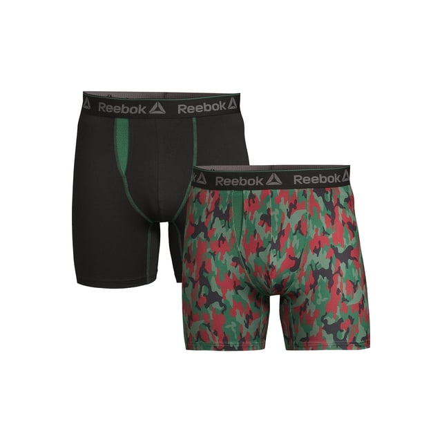 Reebok Men’s Sport Soft Performance Boxer Briefs, 2-Pack - Walmart ...