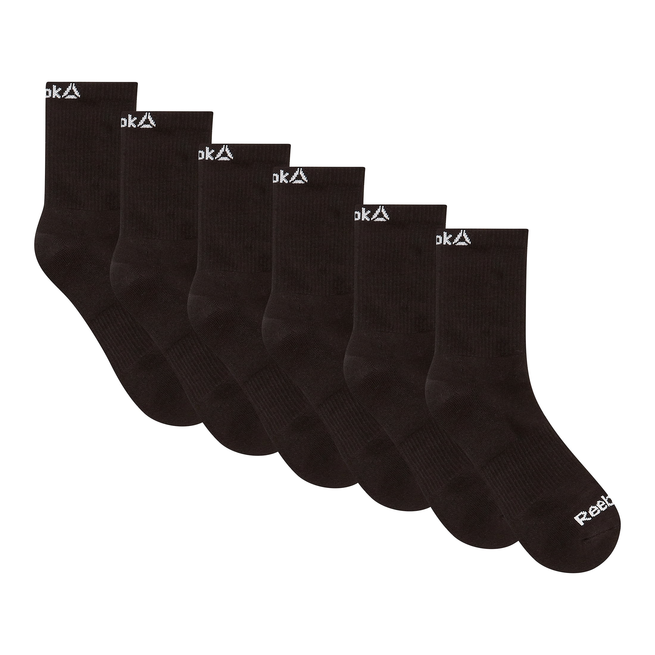 Reebok Men's Targeted Cushion Mid Crew Socks, 6-Pack - Walmart.com