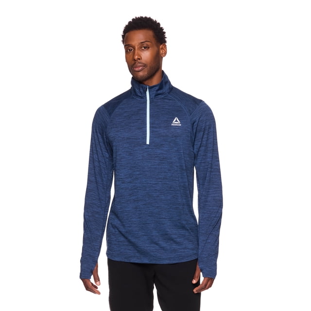 Reebok Men's and Big Men's Trail Quarter-Zip Active Pullover Shirt ...