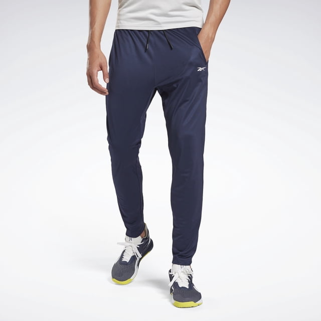 Reebok Men's Slim-Fit Workout Ready Track Pant, 100% Polyester Tricot ...