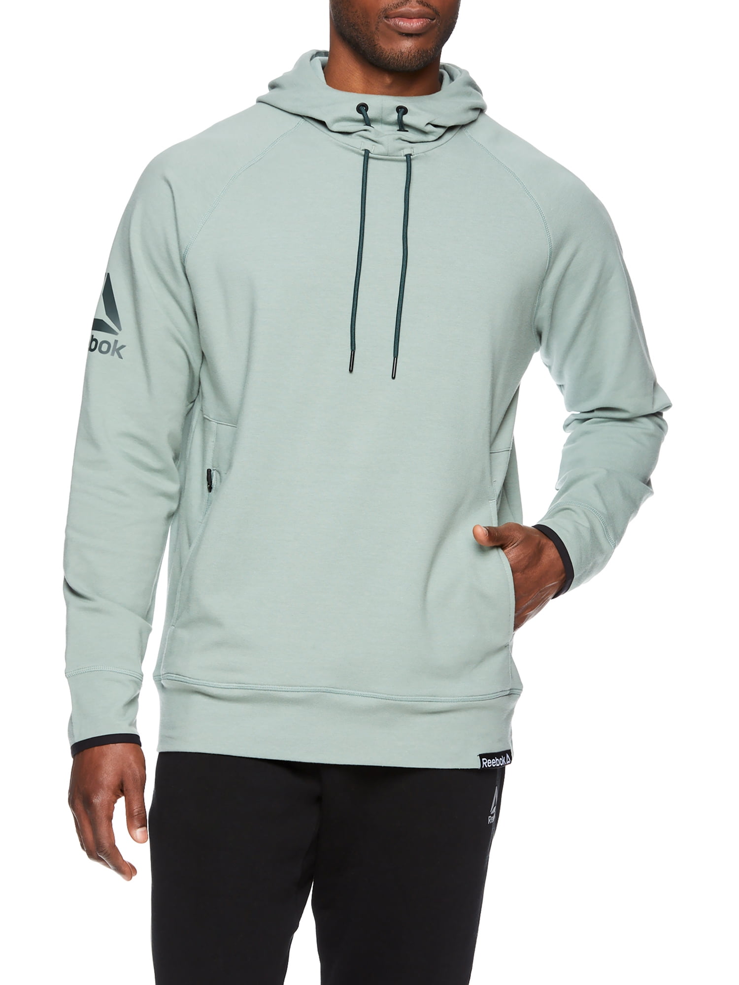 Reebok Men's Active Pullover Hoodie with Zippered Pockets, Breathable ...