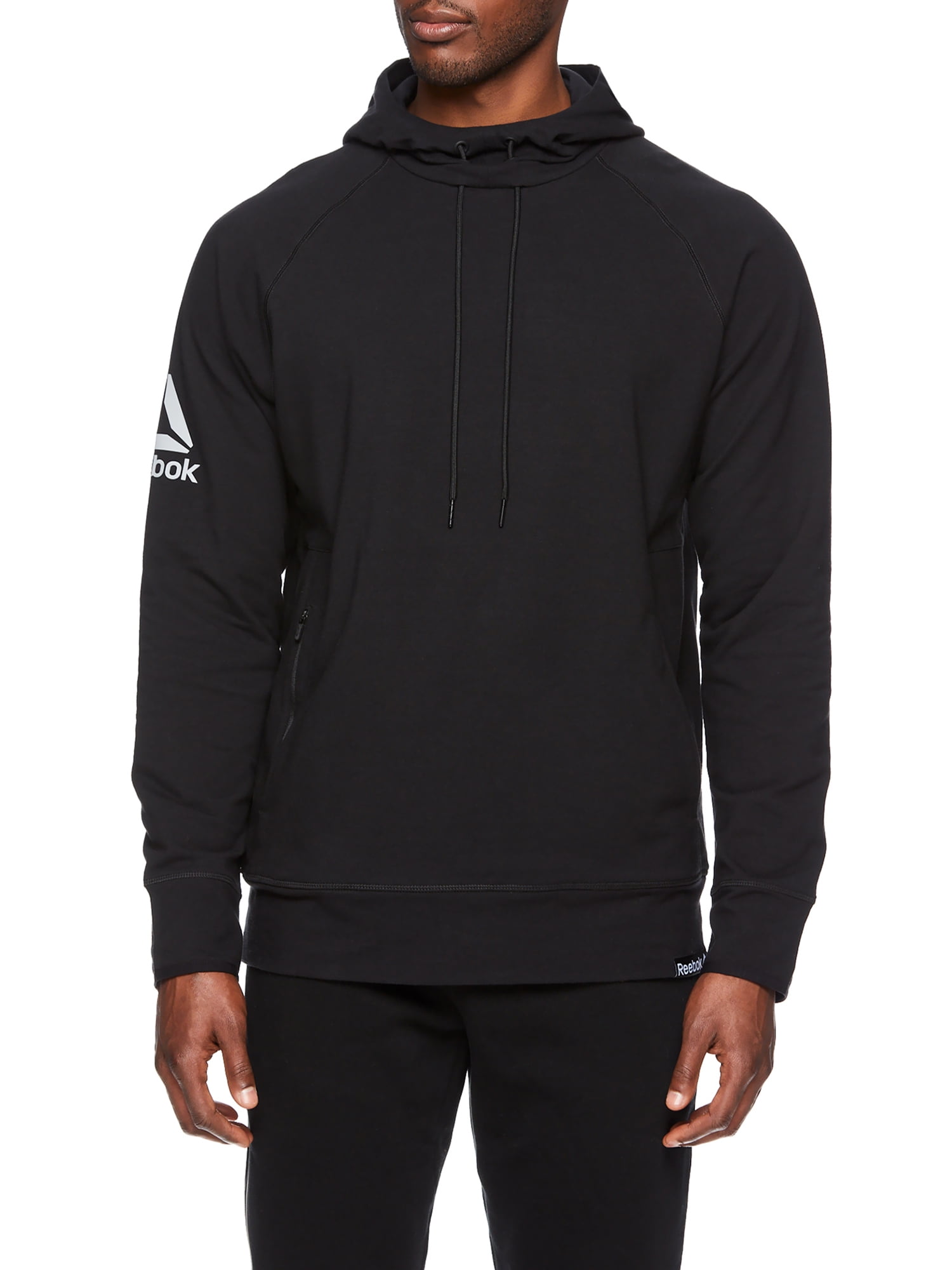 Reebok Men's Active Pullover Hoodie with Zipper Pockets, Breathable ...