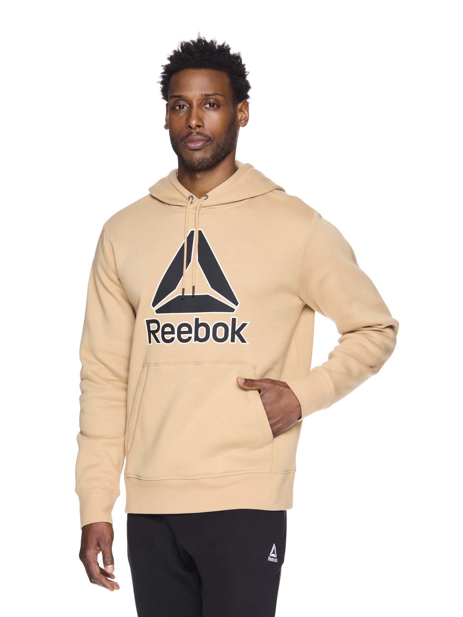 Reebok men's Delta Logo Fleece Hoodie - Active Fit - Walmart.com