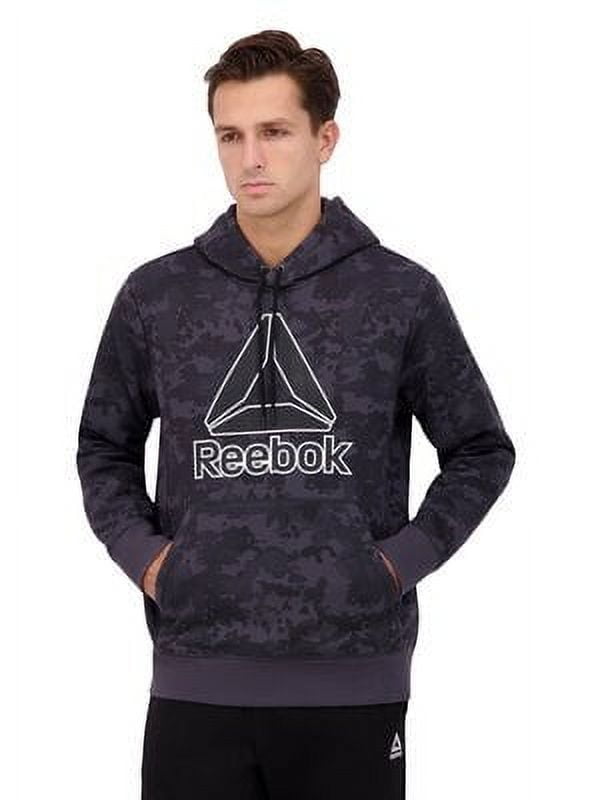 Reebok Men's Delta Logo Fleece Hoodie Sweatshirt, Cotton Blend, Sizes S ...