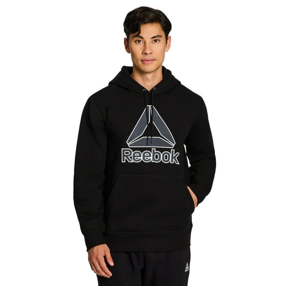 Reebok Men's and Big Men's Big Logo Fleece Hoodie Sweatshirt, Sizes XS ...