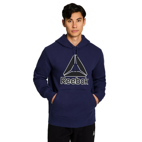 Reebok Men's and Big Men's Big Logo Fleece Hoodie Sweatshirt, Sizes XS ...