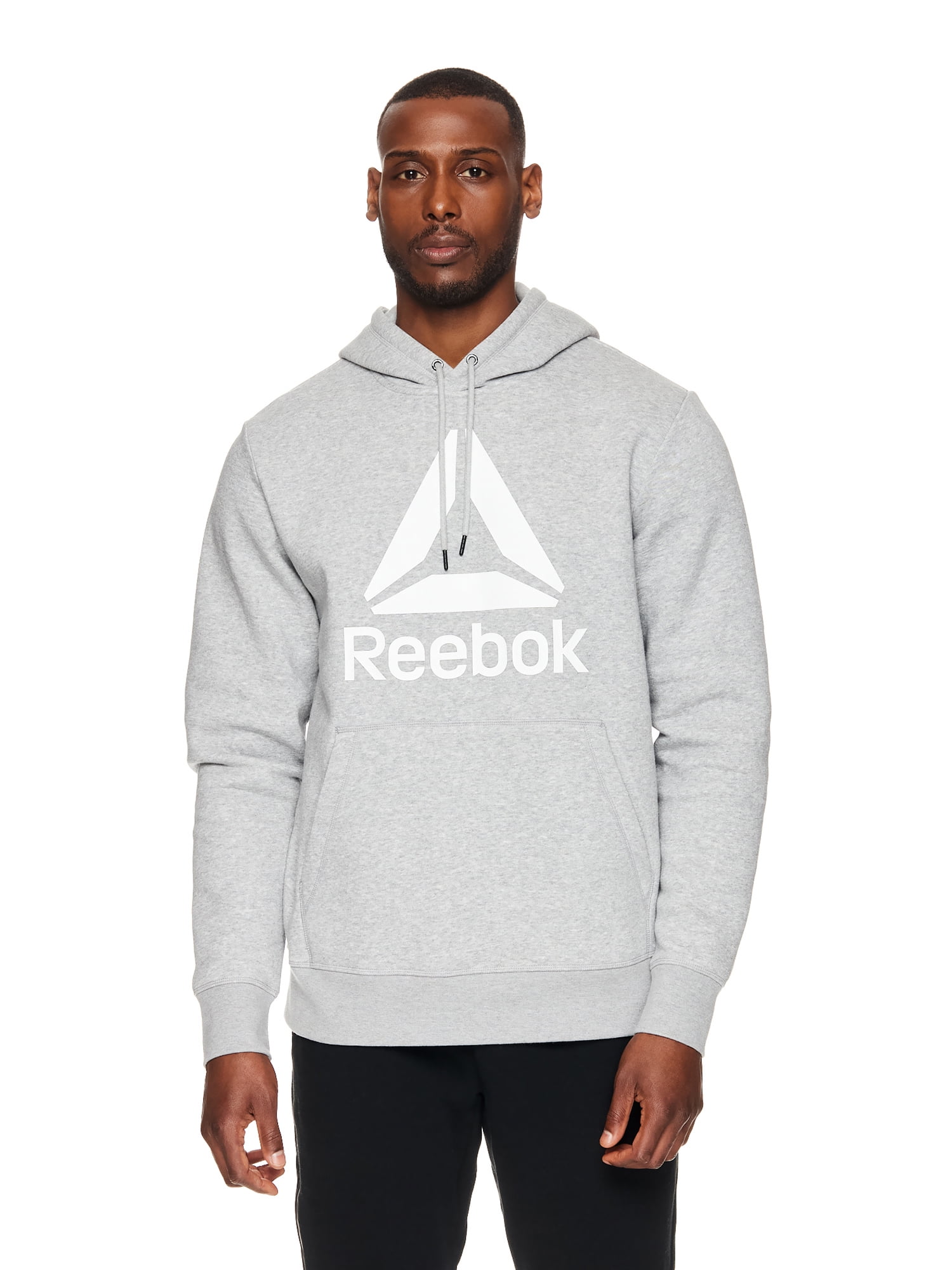 Reebok Men's and Big Men's Delta Logo Fleece Hoodie Sweatshirt, Sizes S ...