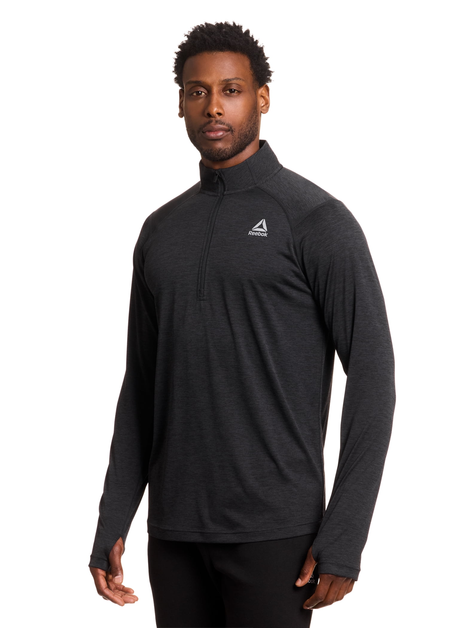 Reebok Men's and Big Men's Trail Quarter-Zip Active Pullover Shirt ...