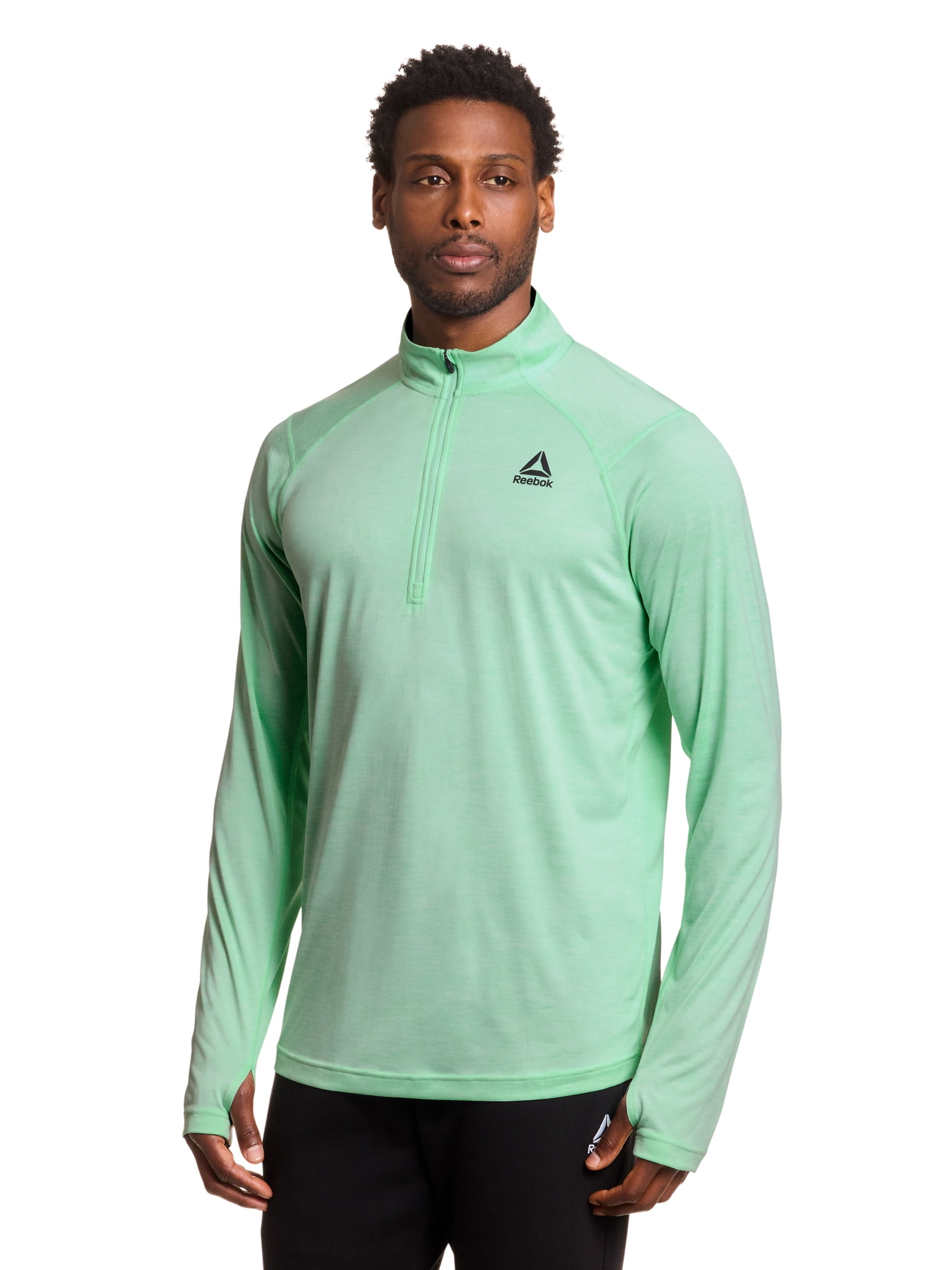 Reebok Men's and Big Men's Trail Quarter-Zip Active Pullover Shirt ...