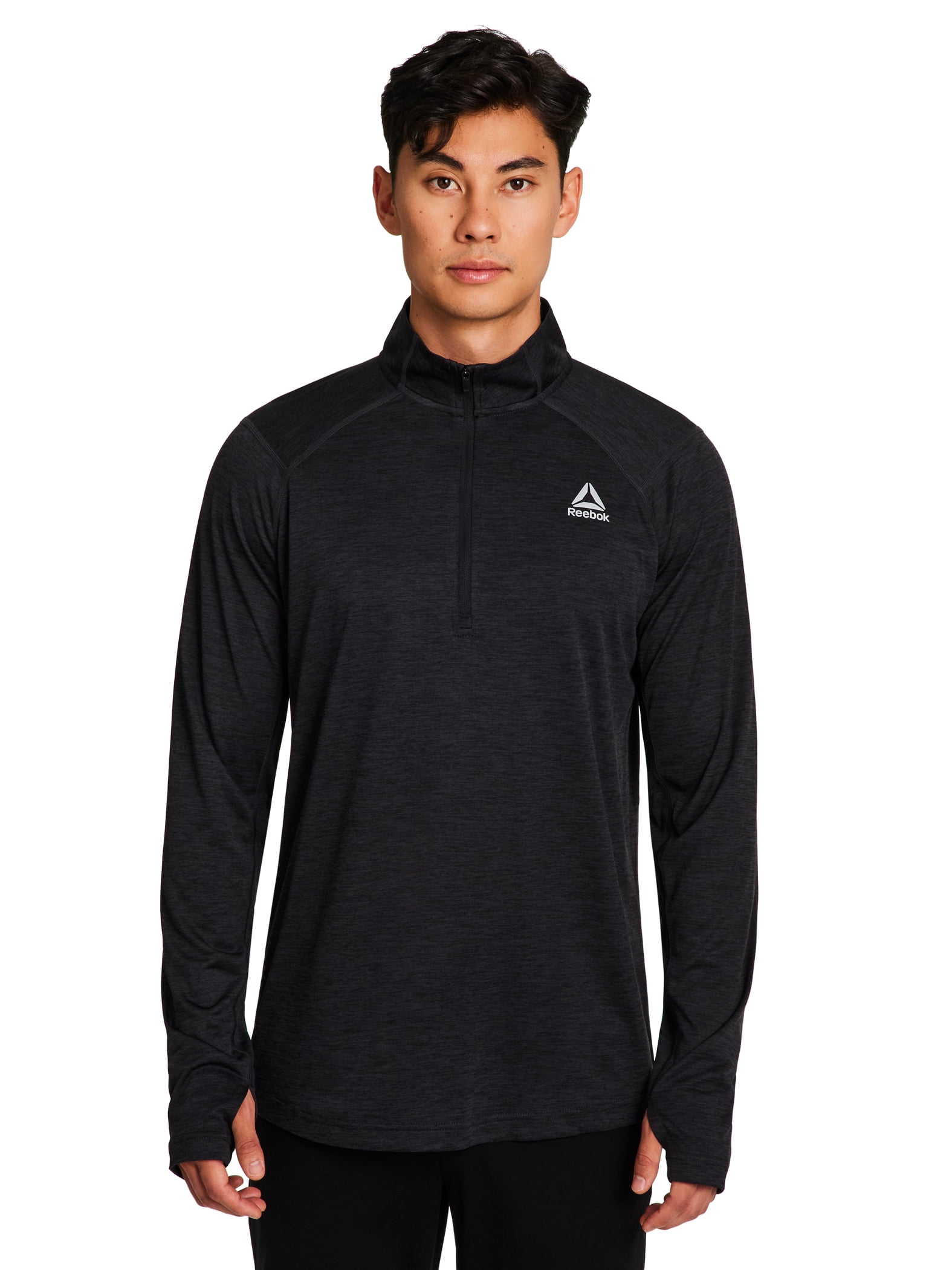Reebok Men's and Big Men's Trail Quarter-Zip Active Pullover Shirt ...