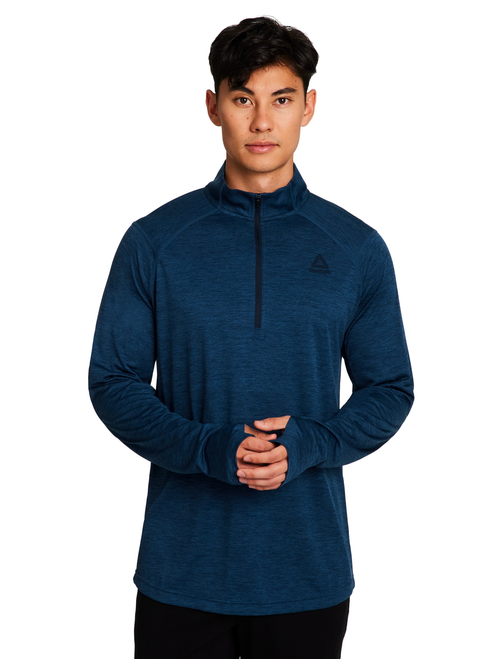 Reebok Men's and Big Men's Trail Quarter-Zip Active Pullover Shirt ...