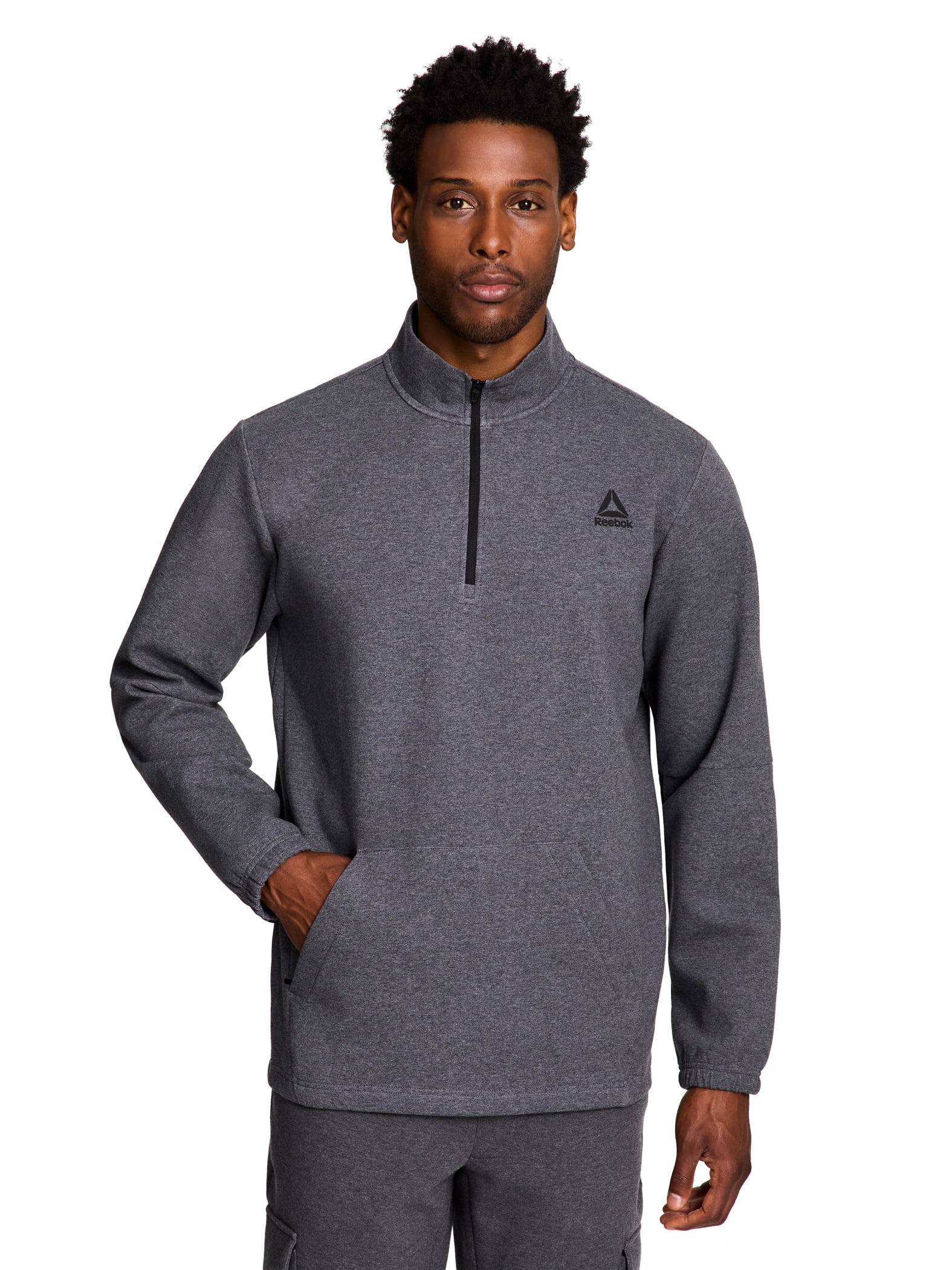 Reebok Men's and Big Men's Unwind Mock Neck Quarter Zip Sweatshirt ...
