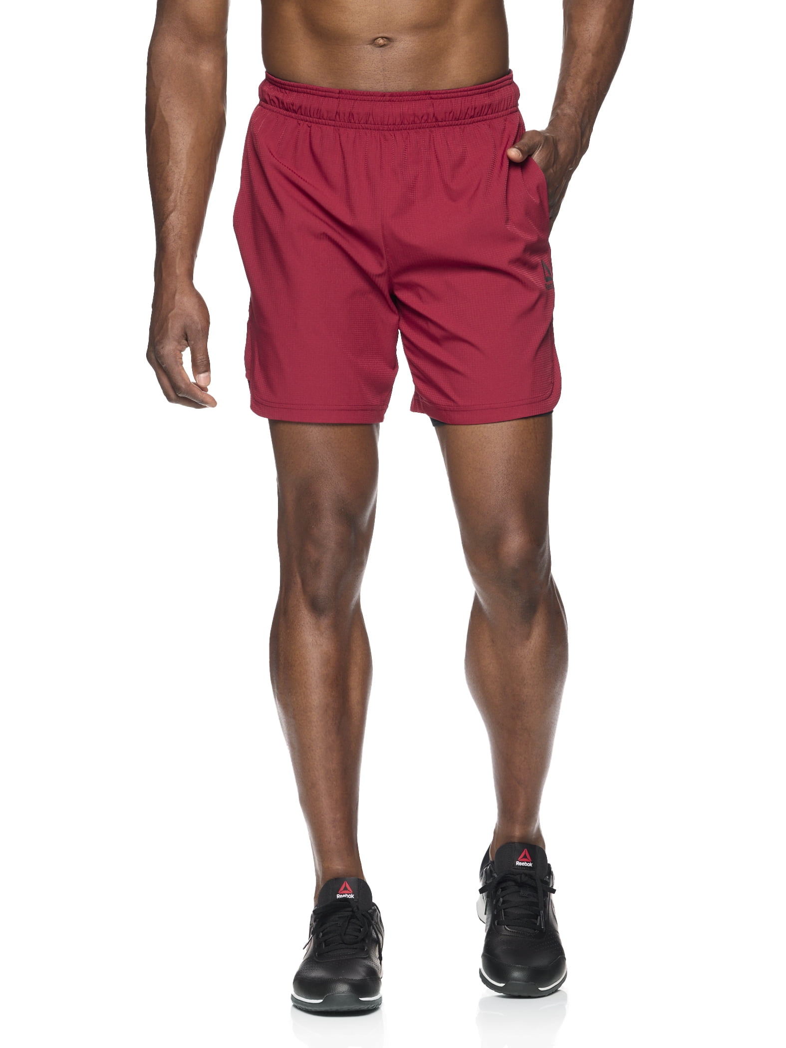 Reebok Men's Breaker Woven 7" Shorts, Sizes S-3XL, Stretch Mesh for ...