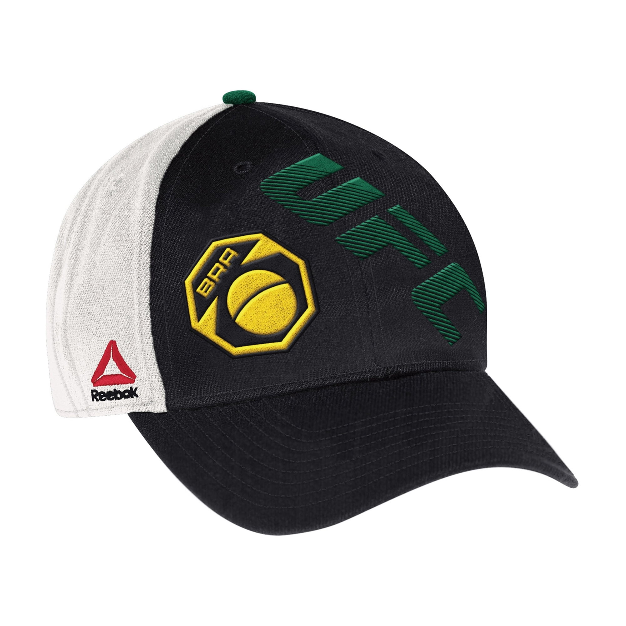 Reebok Mens Embroidered Structured Flex Baseball Cap, Black, S/M ...