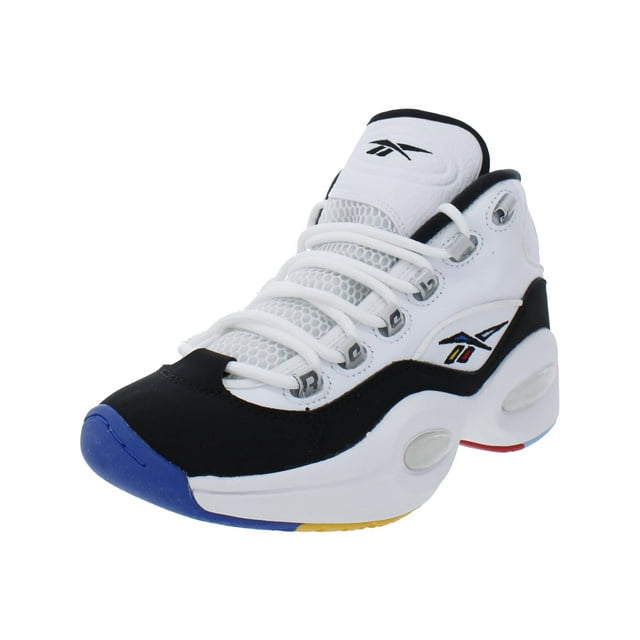 Reebok Mens Question Mid Leather Logo Basketball Shoes - Walmart.com