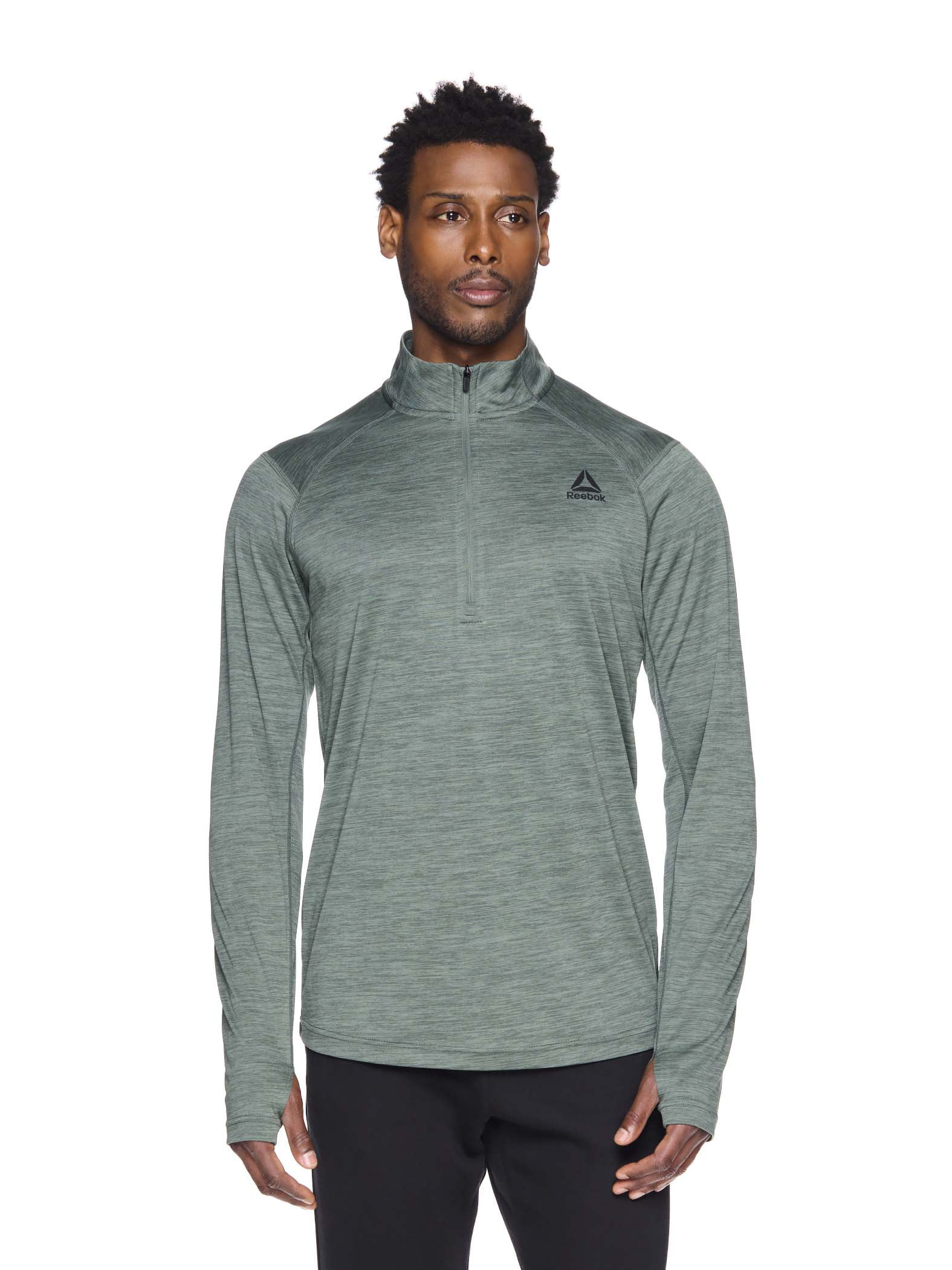 Reebok Men's and Big Men's Trail Quarter-Zip Active Pullover Shirt ...
