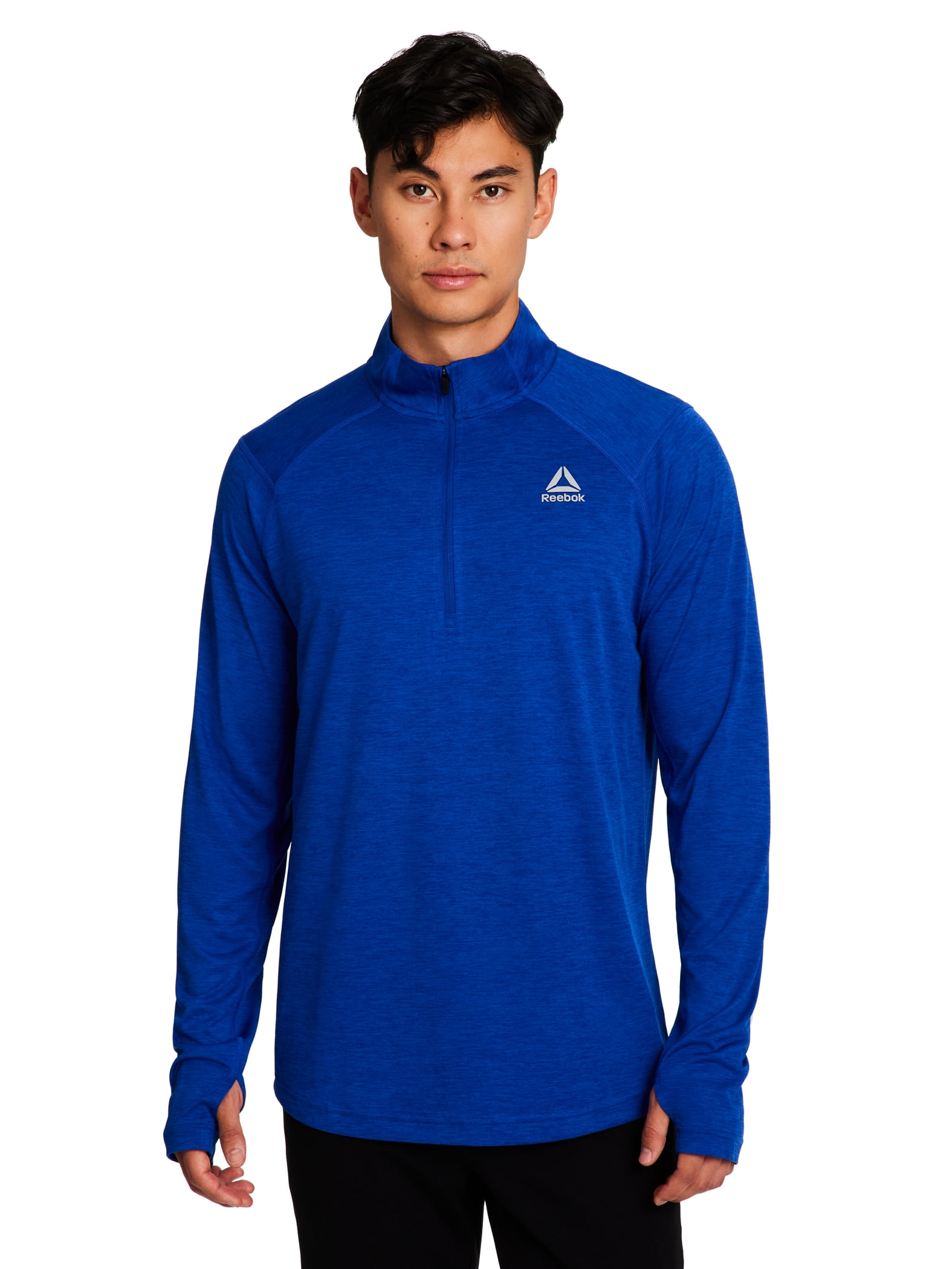 Reebok Men's and Big Men's Trail Quarter-Zip Active Pullover Shirt ...