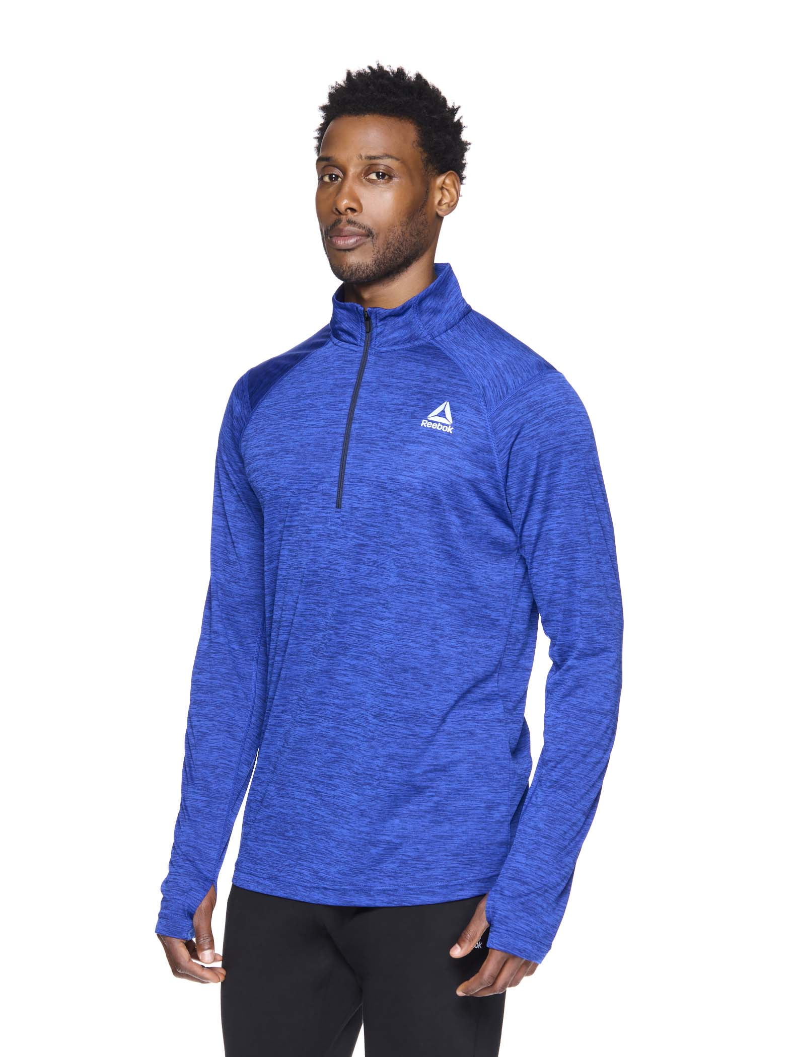 Reebok Men's and Big Men's Trail Quarter-Zip Active Pullover Shirt ...