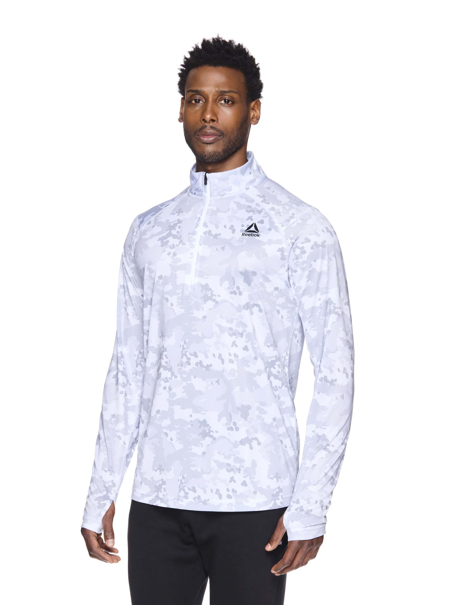 Reebok Men's and Big Men's Trail Quarter-Zip Active Pullover Shirt ...