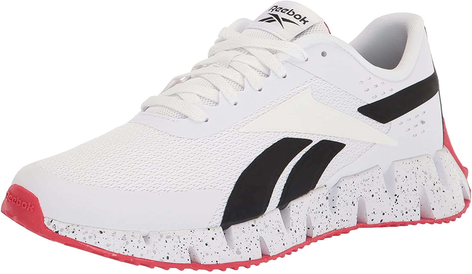 Reebok Mens Zig Dynamica 2.0 Sneaker 8 White/Black/Vector Red - Walmart.com