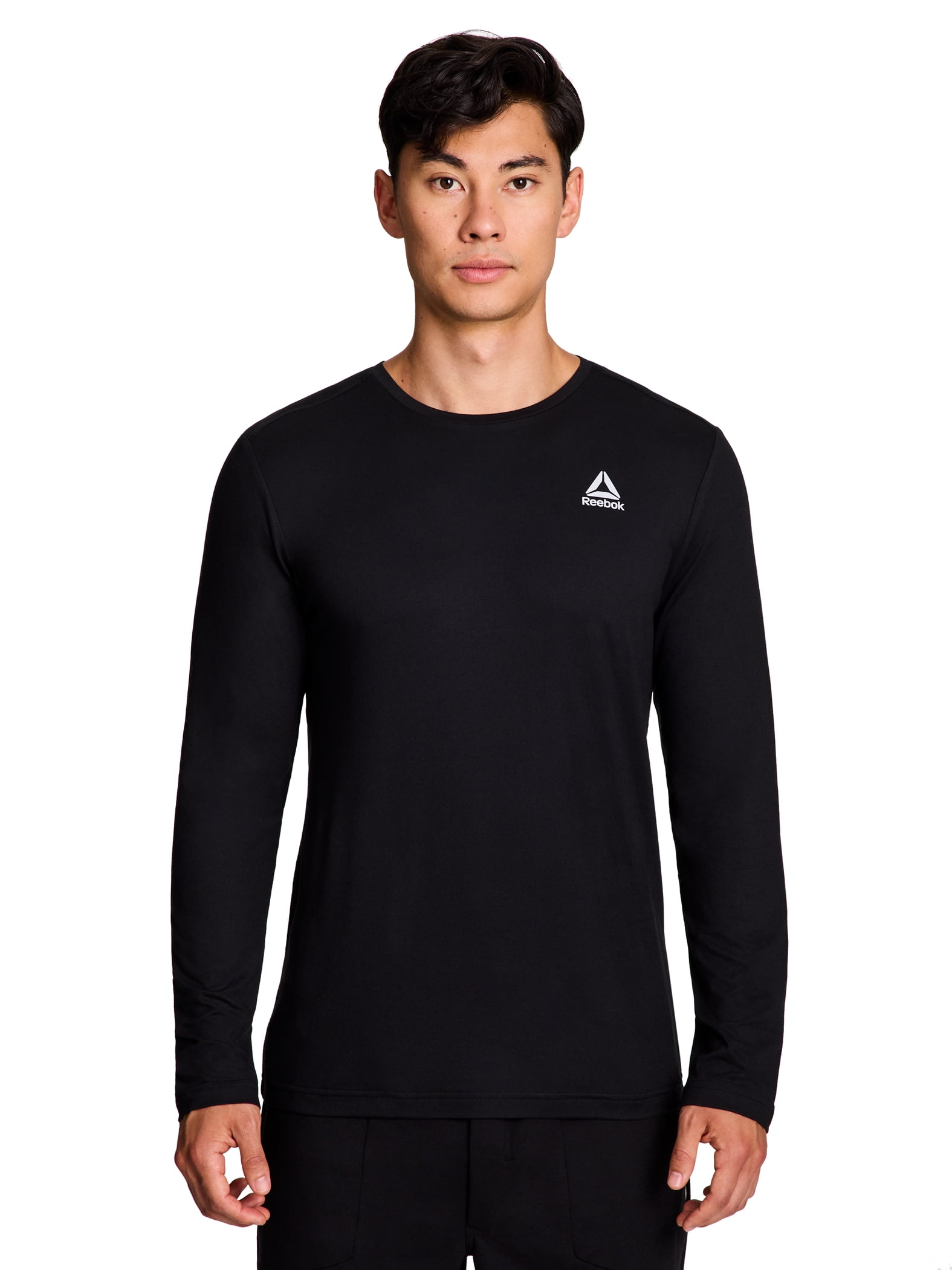 Reebok men's Core Long Sleeve Top - Lightweight & Breathable - Walmart.com