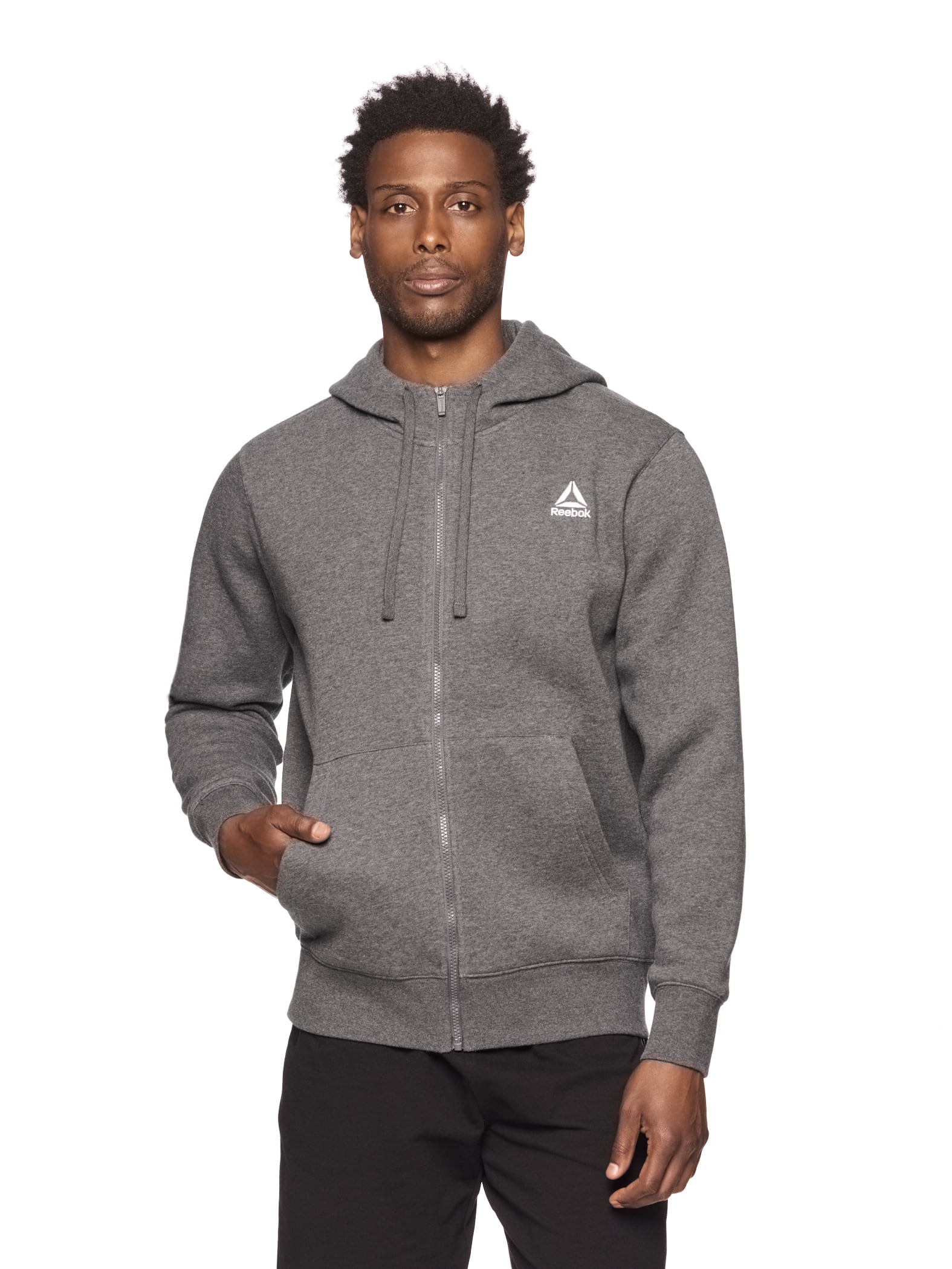 Reebok Men's and Big Men's Game Day Full Zip Hoodie, Sizes XS-5XL ...