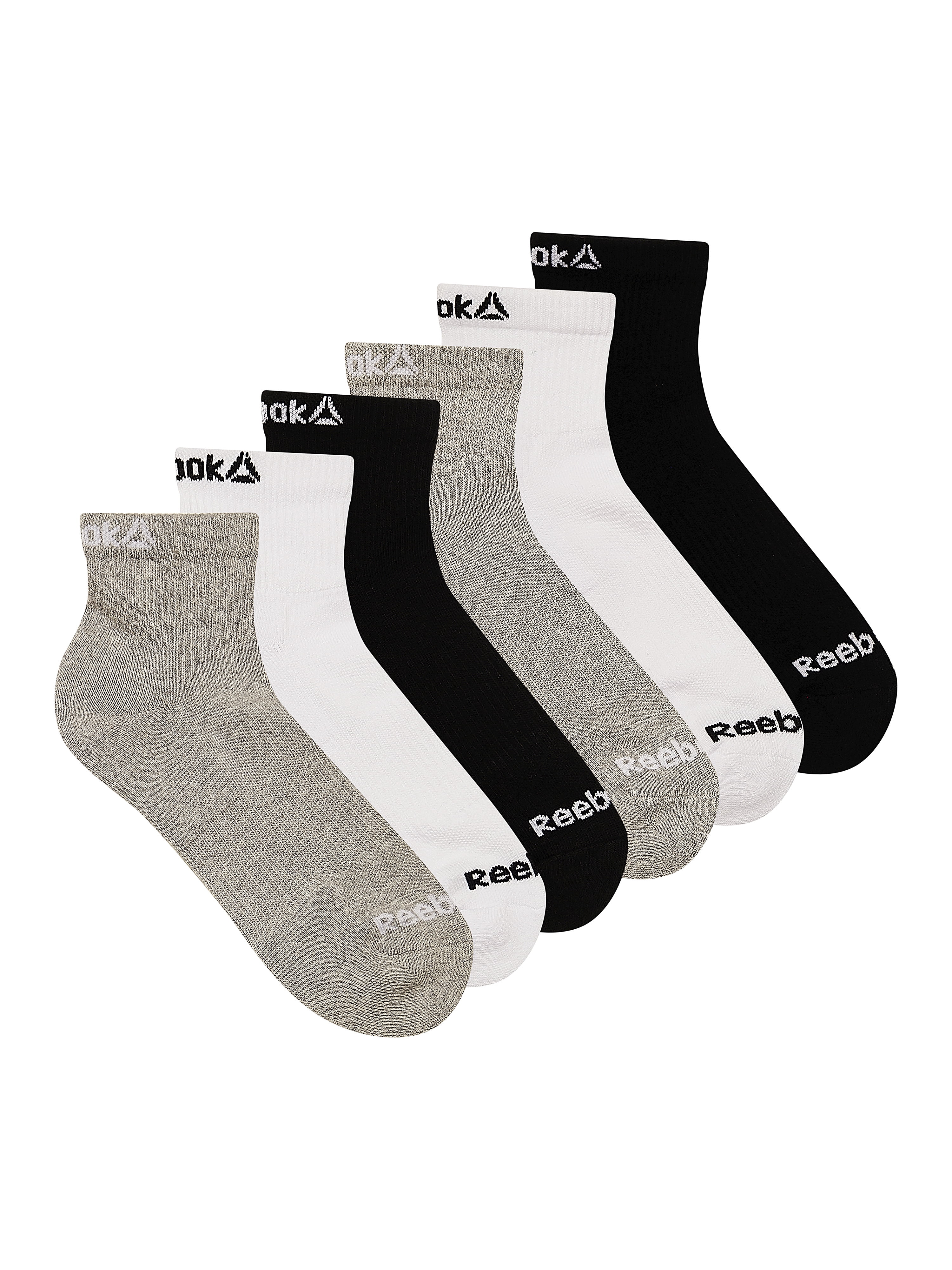 Reebok Performance Cotton Targeted Cushion Ankle Socks, 6-Pack ...