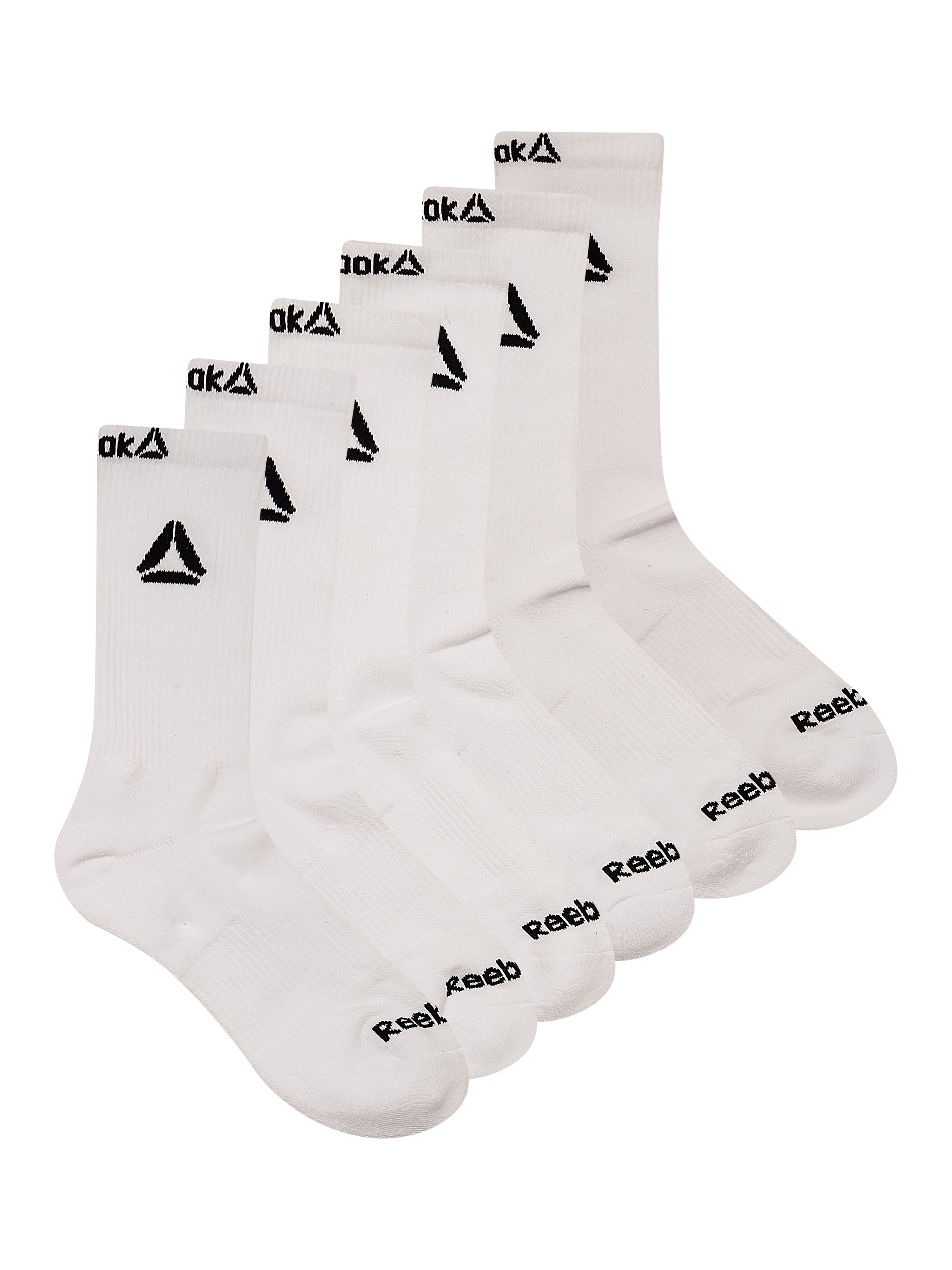 Reebok Performance Cotton Targeted Cushion Crew Socks, 6-Pack - Walmart.com
