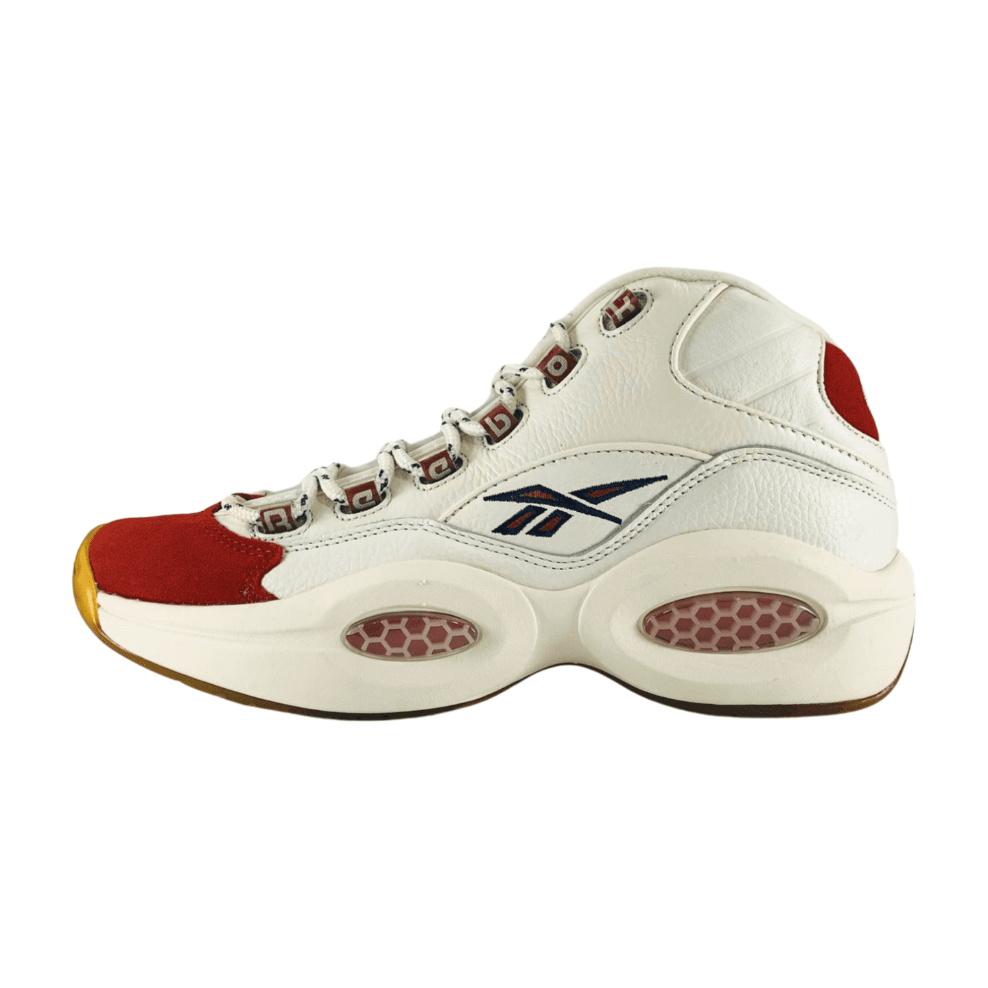 Reebok Question Mid Vintage Red Toe Sneakers, New Men's Shoes IG2653 ...