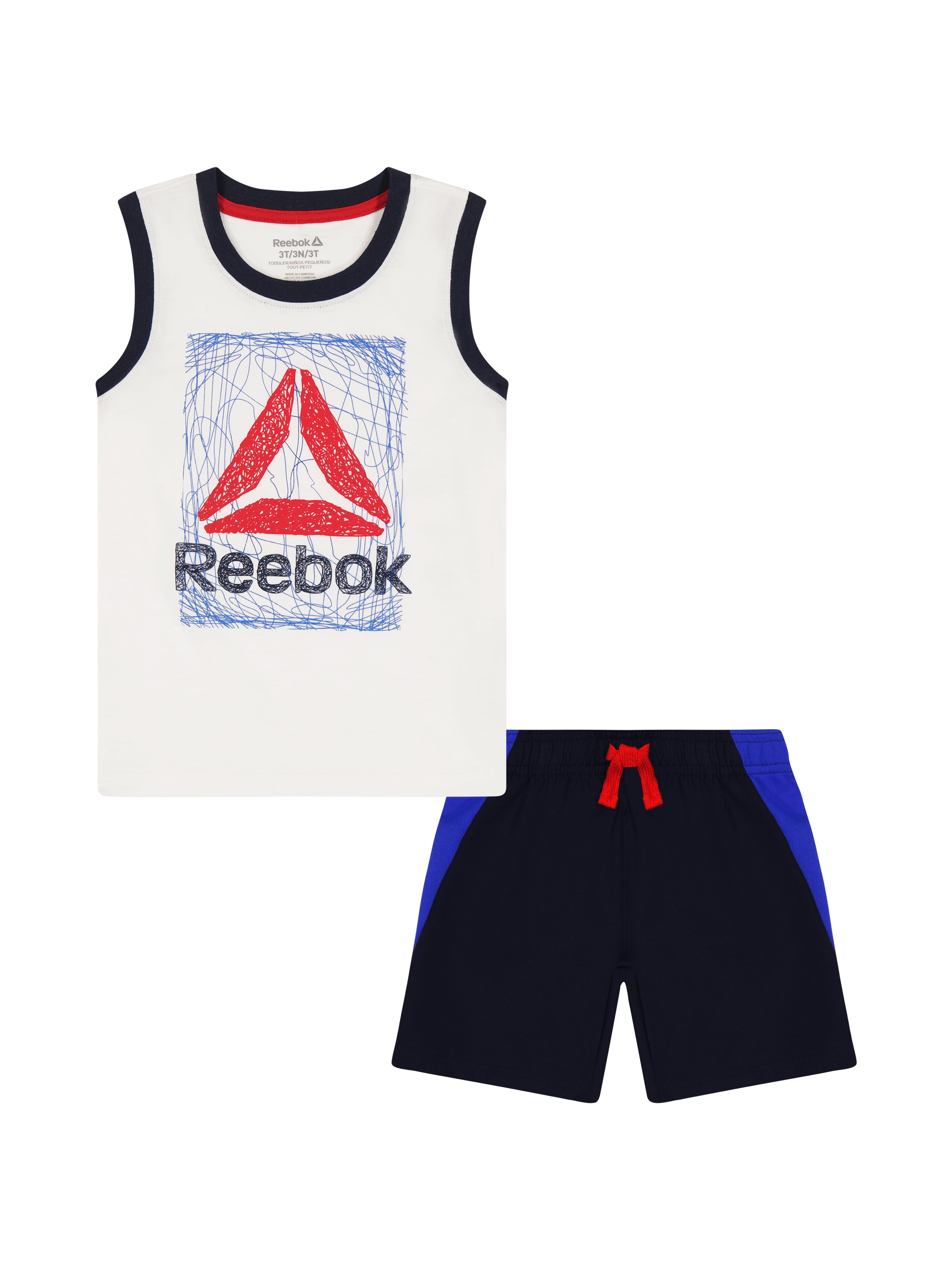 Reebok Toddler Boys Tank and Training Short, 2-Piece Outfit Set ...