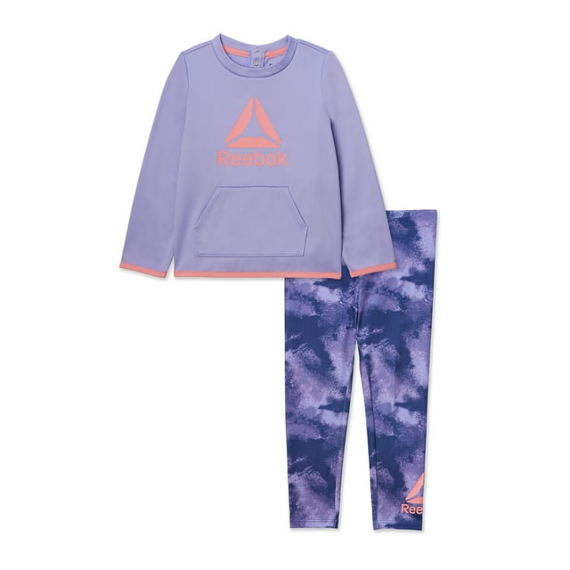 Reebok Toddler Girls Warm Up Long Sleeve Tee And Leggings Set, 2-Piece ...