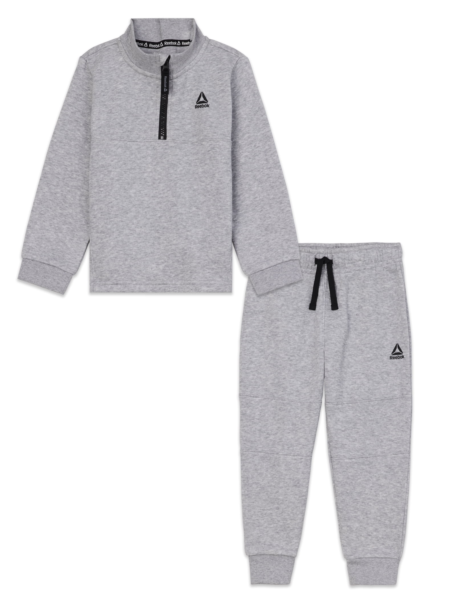 Reebok Toddler Unisex Half Zip Pullover and Jogger Set, 2 Piece, Sizes ...
