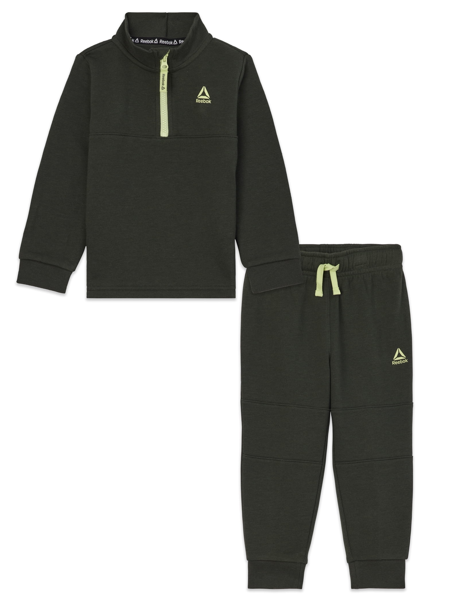 Reebok Toddler Unisex Half Zip Pullover and Jogger Set, 2 Piece, Sizes ...