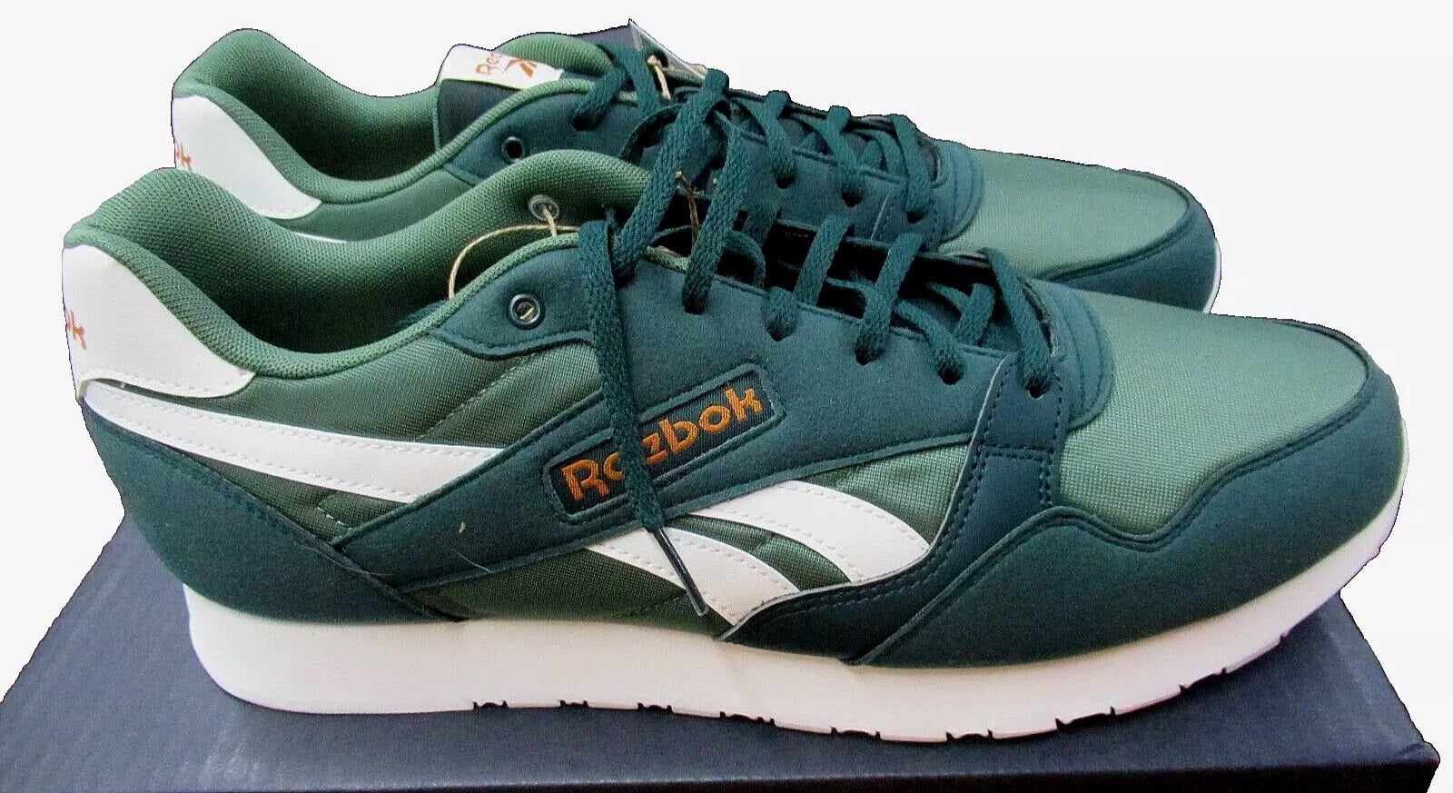 Reebok Ultra Flash Mens Green Canvas Lace Up Lifestyle Sneakers Shoes ...