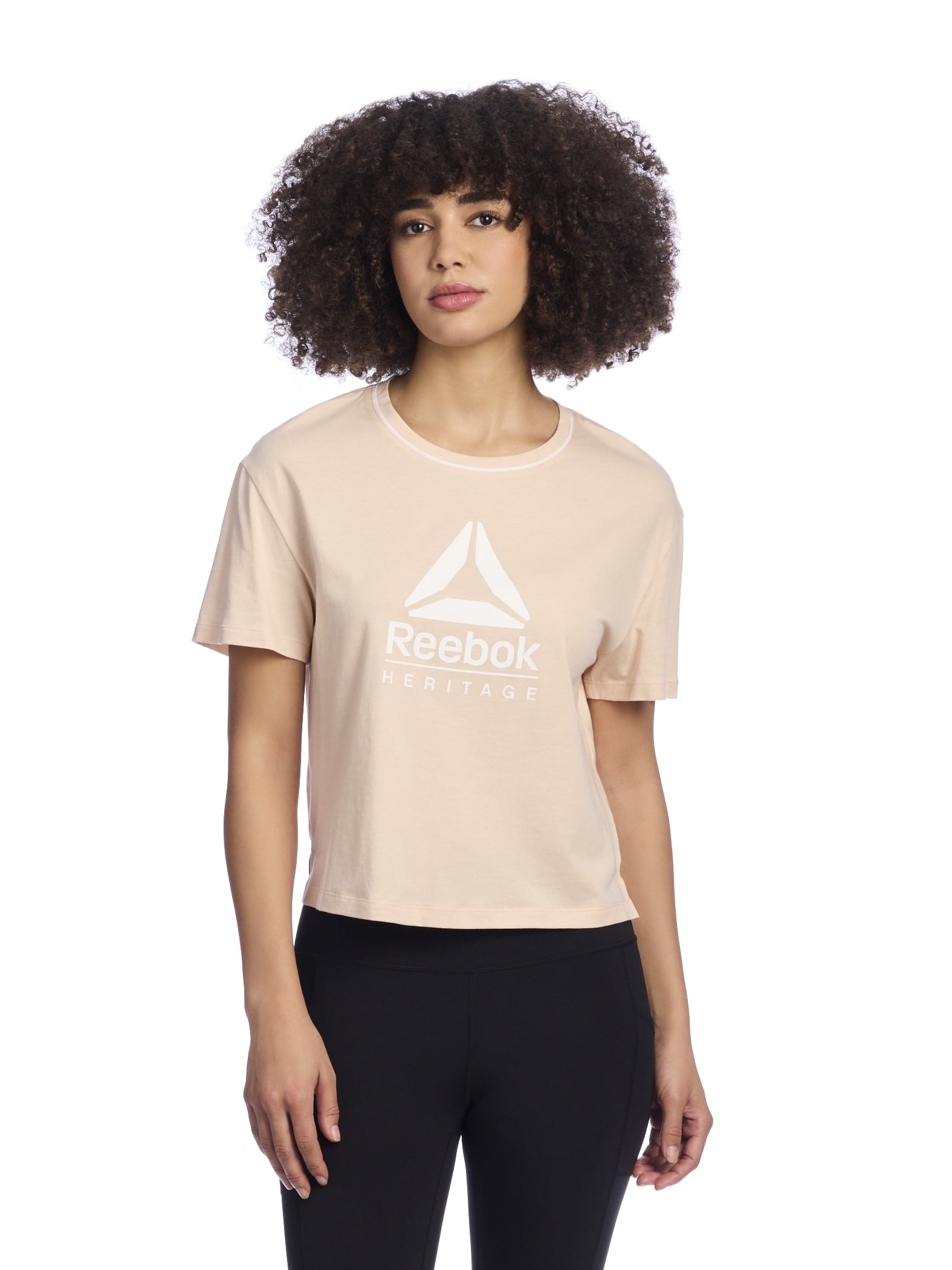 Reebok Women's Cropped Graphic Tee with Side Slits, Sizes XS-XXXL ...