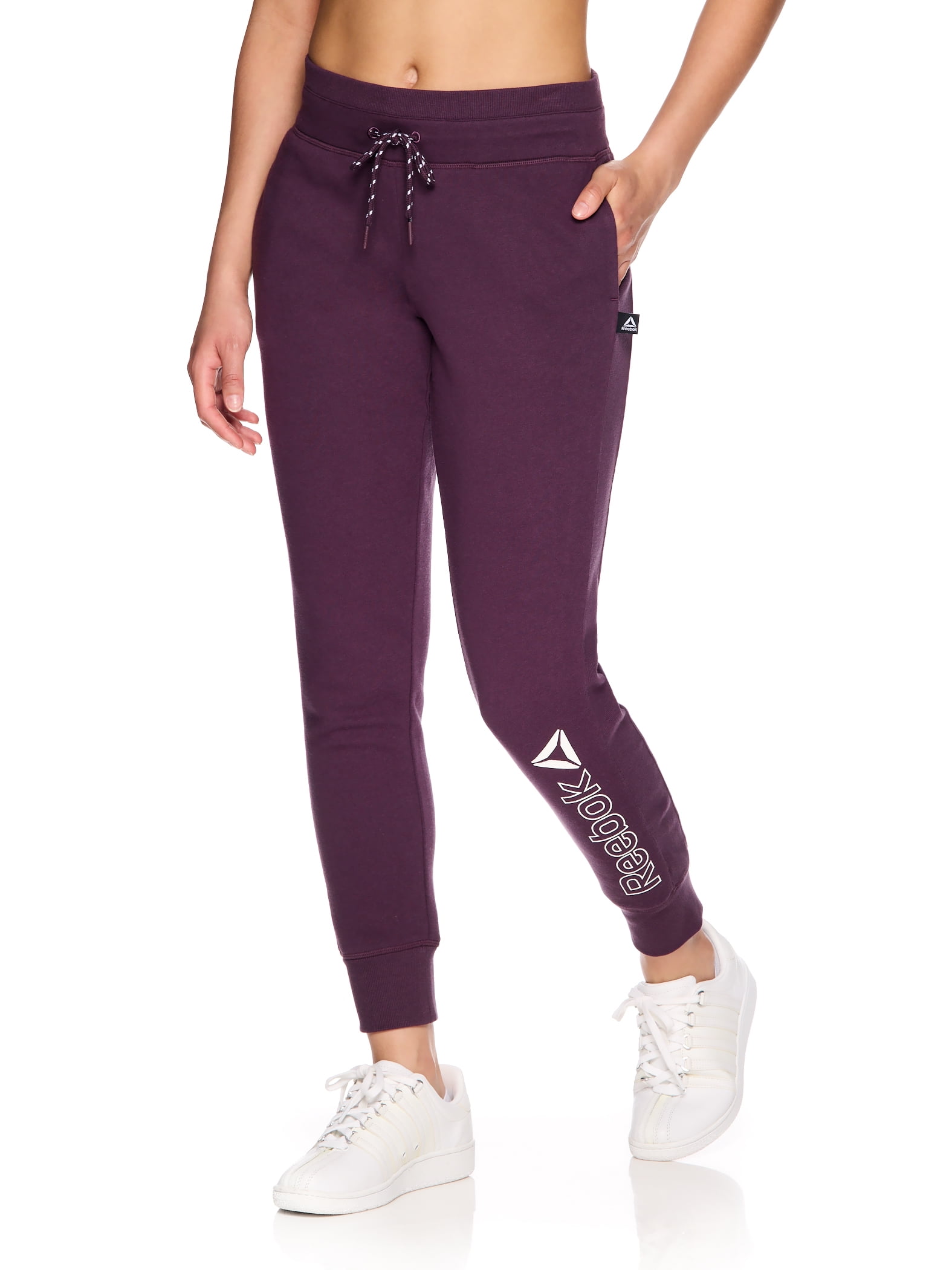 Reebok Women’s Essential French Terry Ribbed Joggers, 27" Inseam, Sizes ...