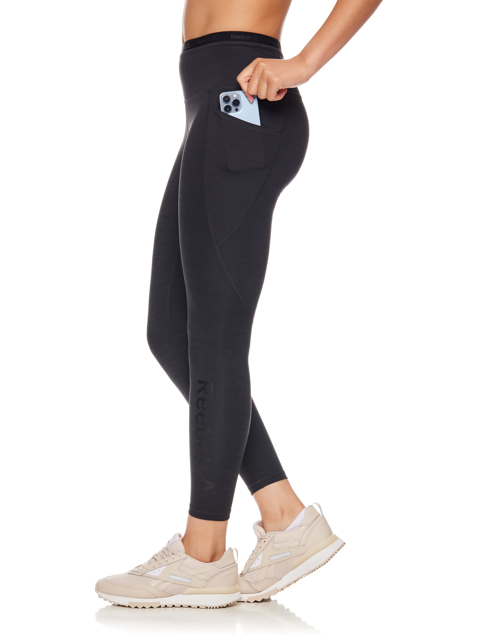 Reebok Womens Flex High Rise 7 8 Legging With Pockets Sizes Xs Xxxl