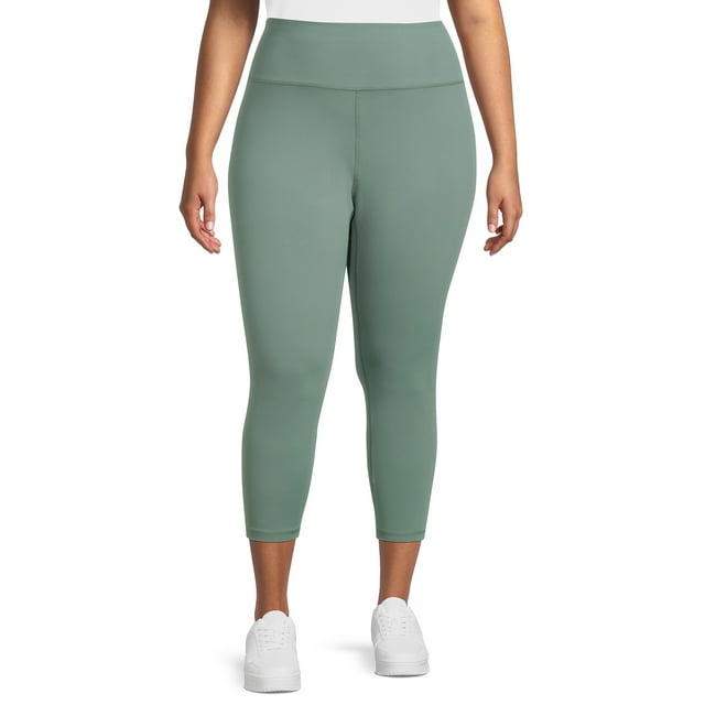 Reebok Women’s Plus Size Activate High Rise 7/8 Leggings with Back ...