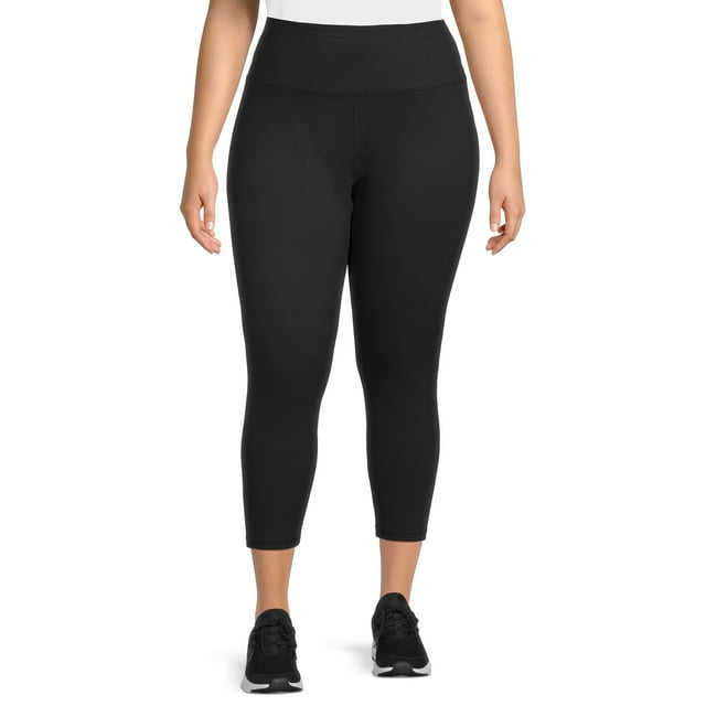 Reebok Women’s Plus Size Activate High Rise 7/8 Leggings with Back ...