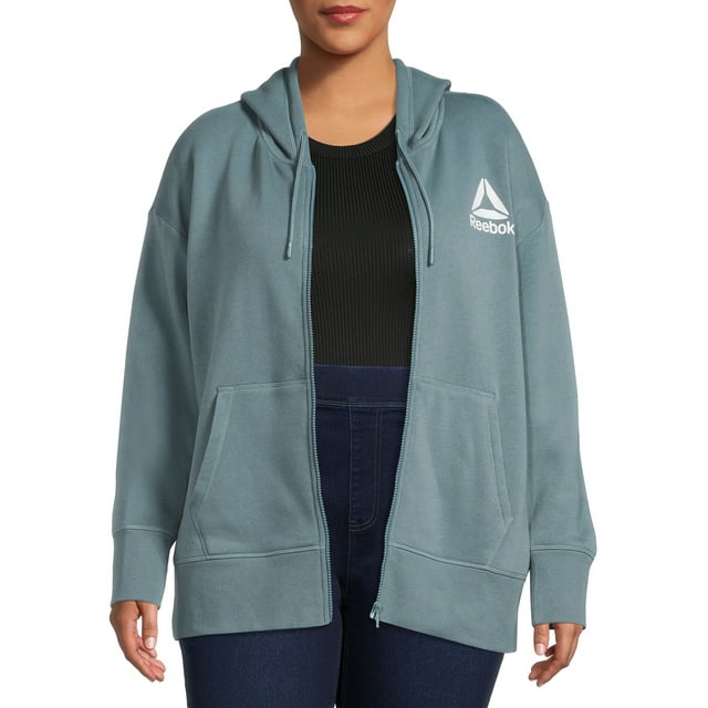 Reebok Women's Plus Size Day to Day Zip-Up Hoodie - Walmart.com