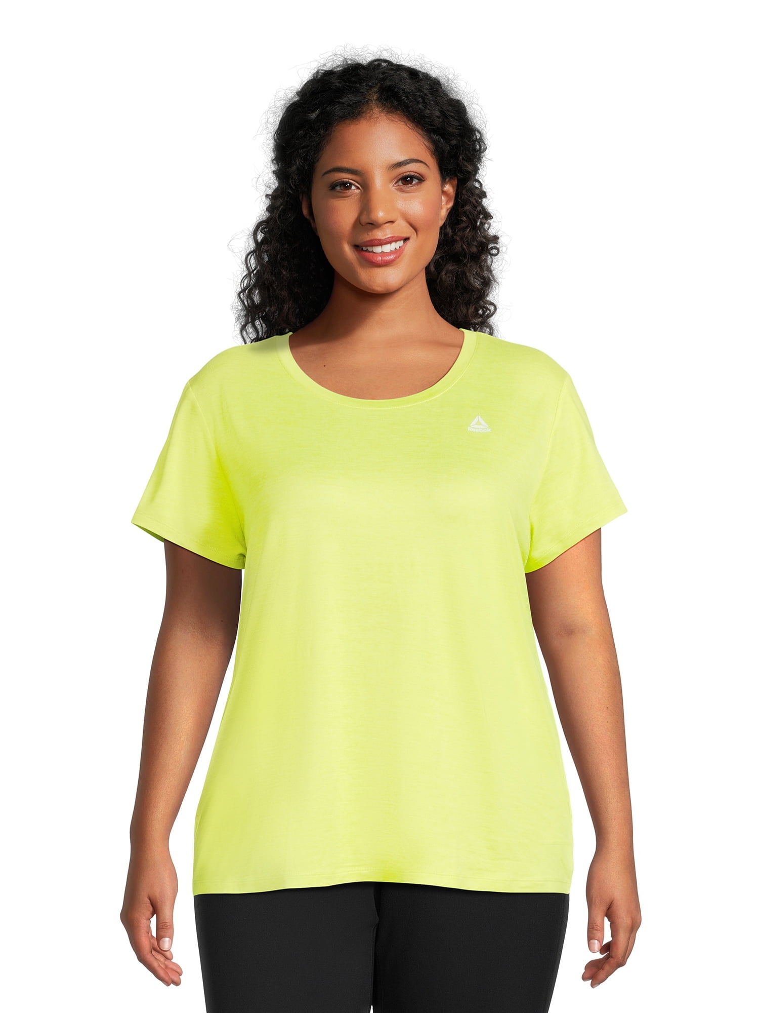 Reebok Women's Plus Size Legacy Performance Top with Short Sleeves ...