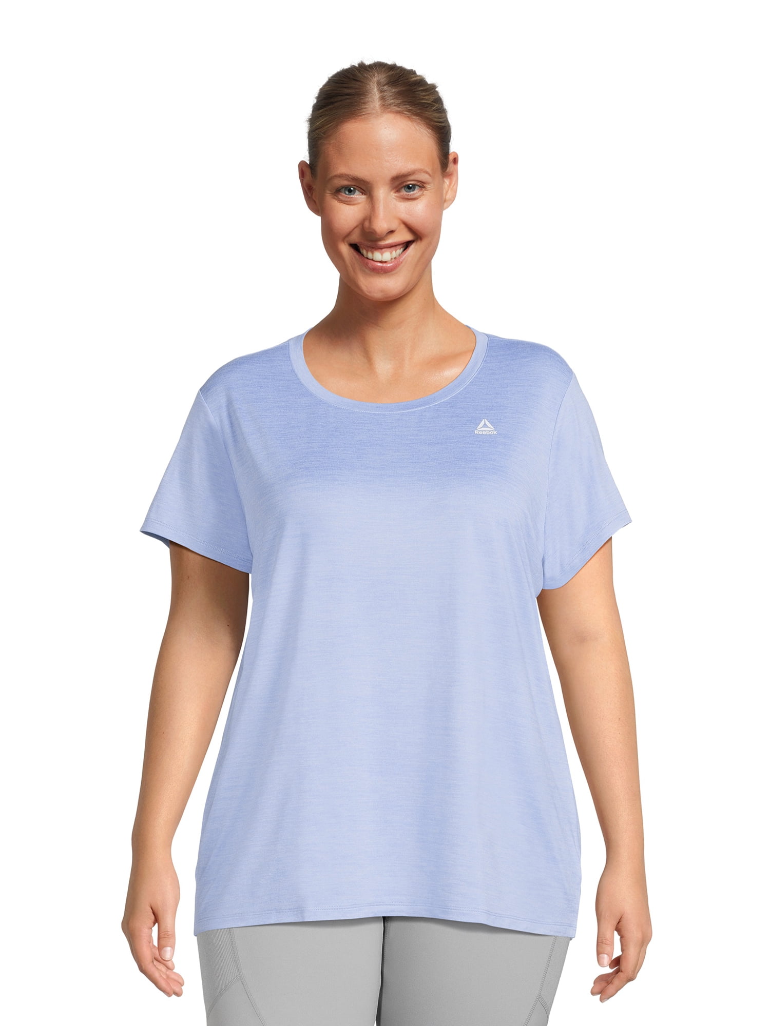 Reebok Women's Plus Size Legacy Performance Top with Short Sleeves ...