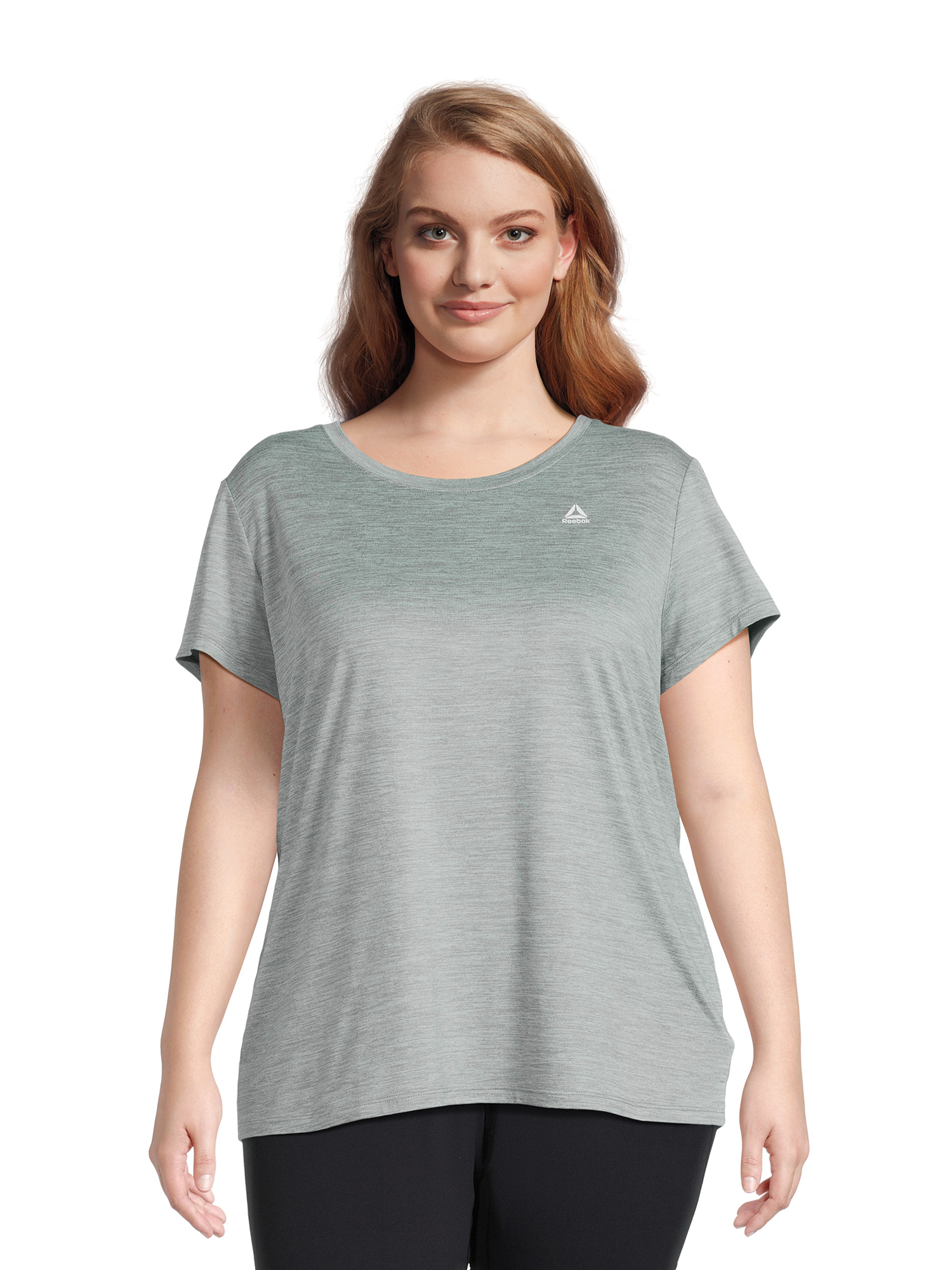 Reebok Women's Plus Size Legacy Performance Top with Short Sleeves ...