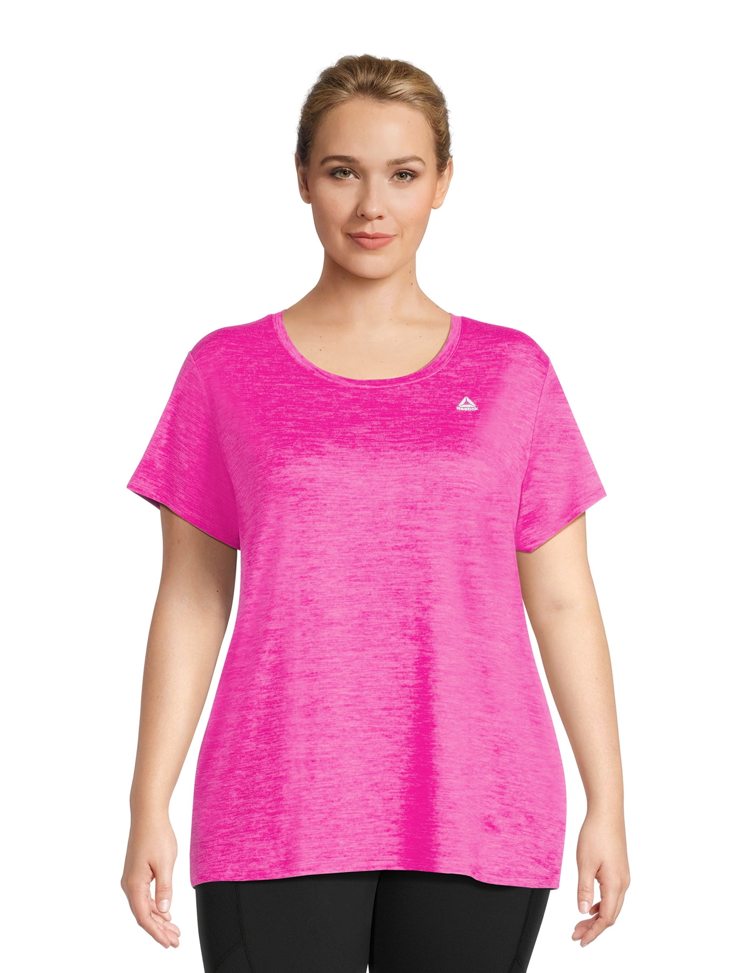 Reebok Women's Plus Size Legacy Performance Top with Short Sleeves ...