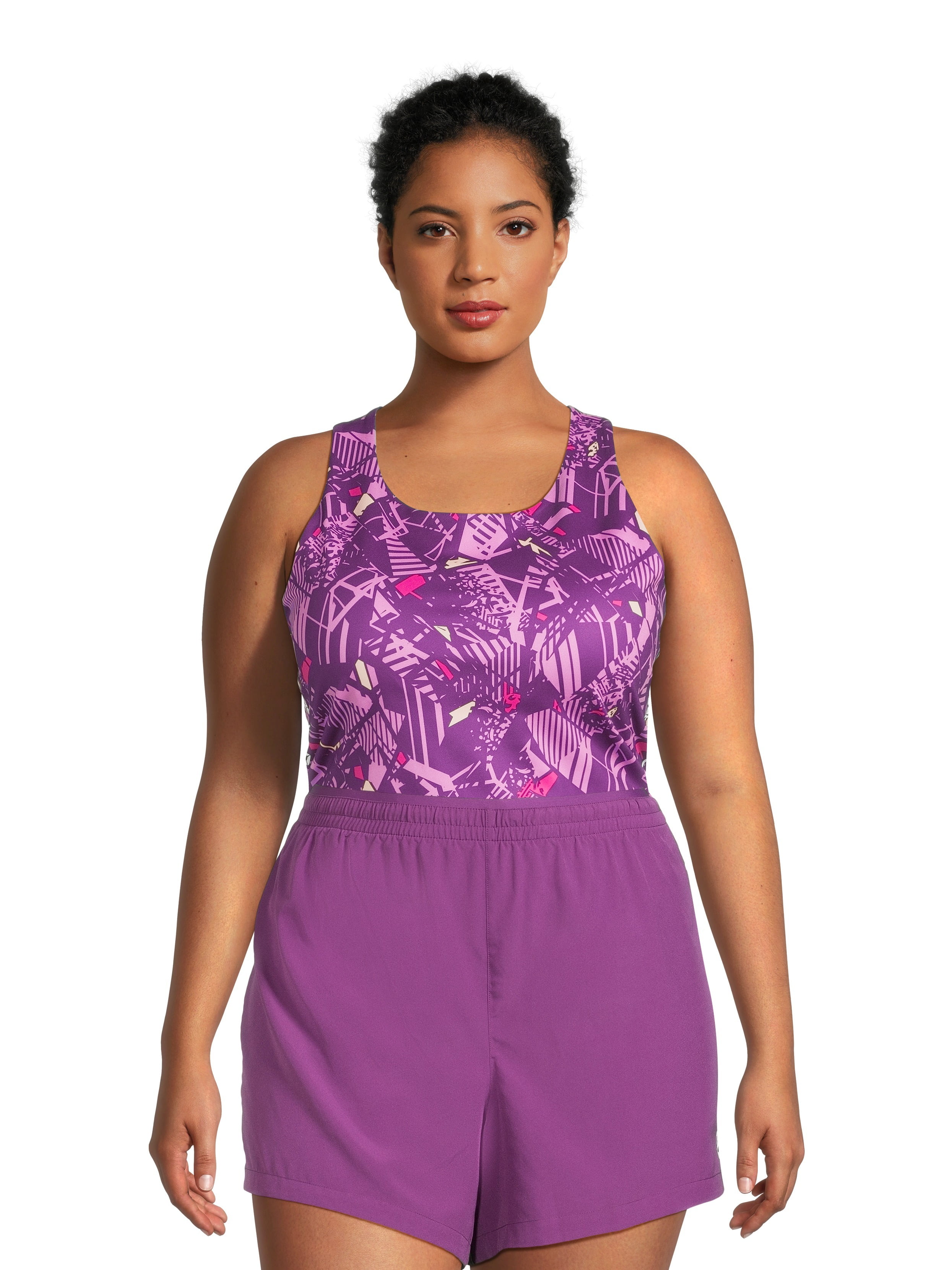 Reebok Women's Plus Size Play On Bra Tank with Removable Cups - Walmart.com