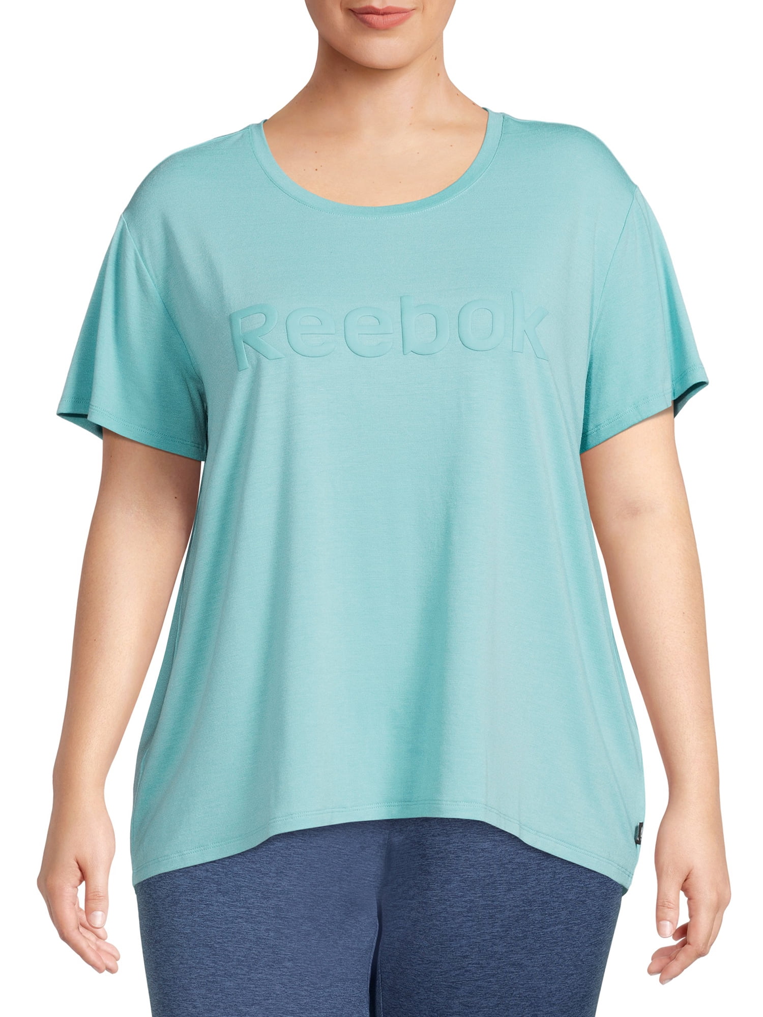 Reebok Plus Size Renew Short Sleeve Tee - Low Hem - Walmart.com