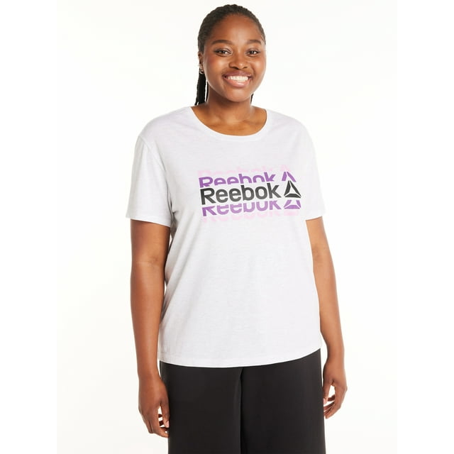 Reebok Women’s Plus Size Short-Sleeve Graphic Print T-Shirt, Sizes 1X ...