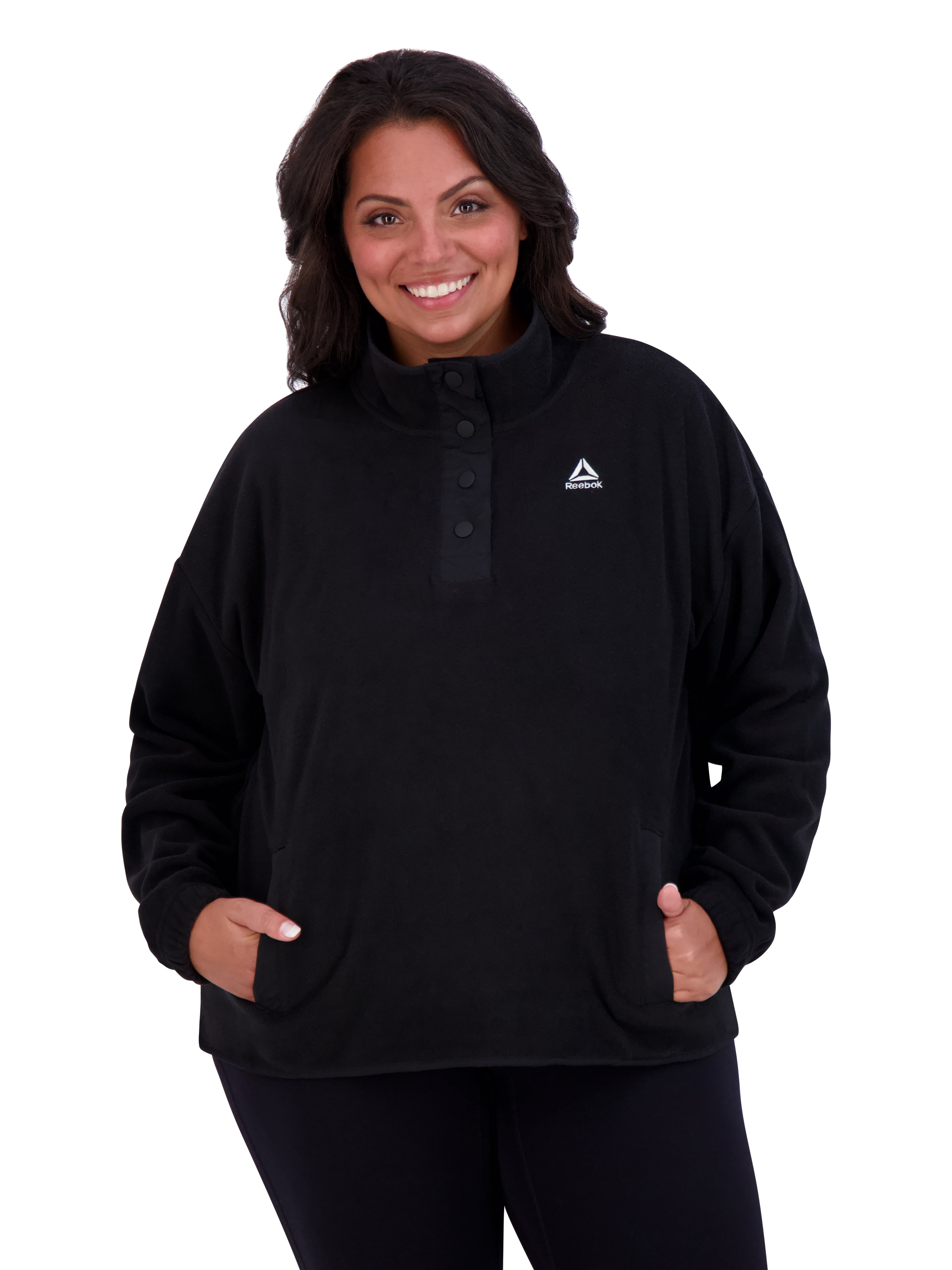 Reebok Women's Plus Pullover Sweatshirt with Pockets, Sizes XS-4X ...